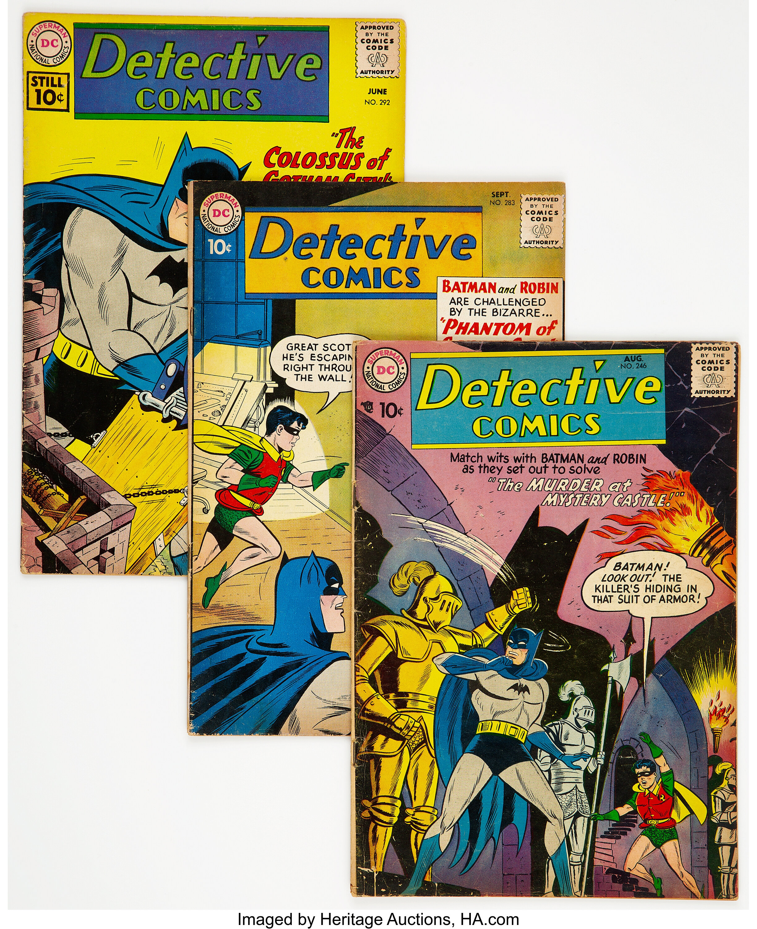Detective Comics Group of 10 (DC, 1957-61) Condition: Average | Lot ...