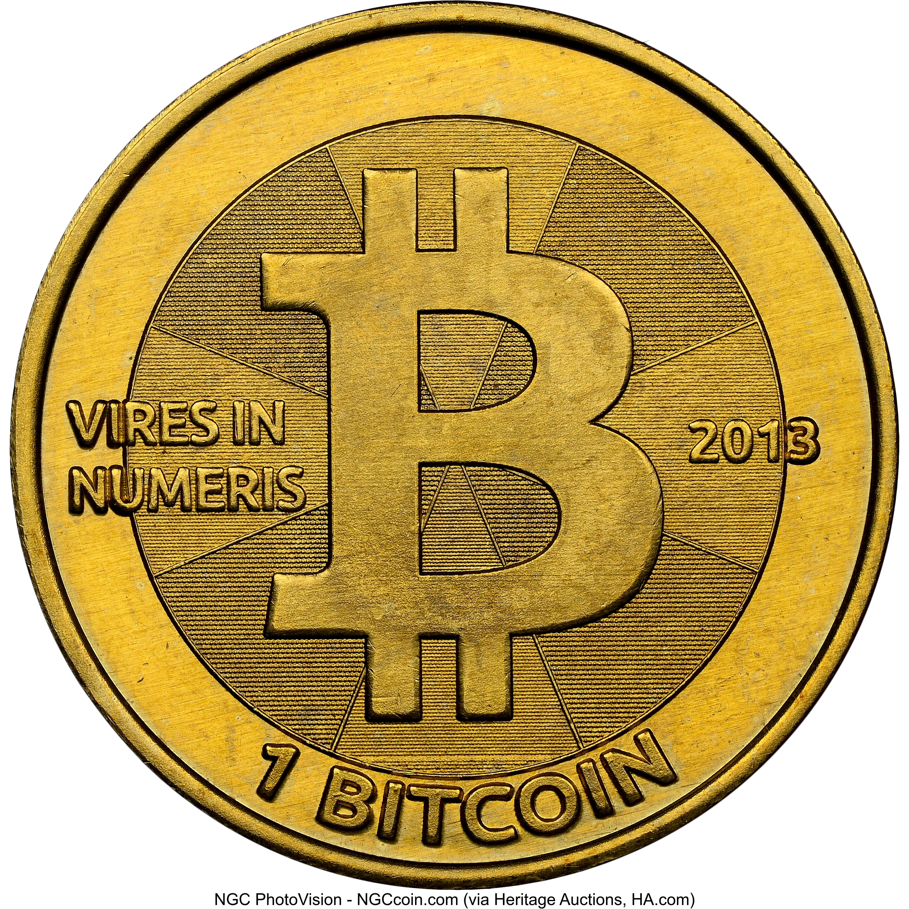 Cryptocurrency: Casascius brass Unloaded (Redeemed) 1 Bitcoin (BTC ...
