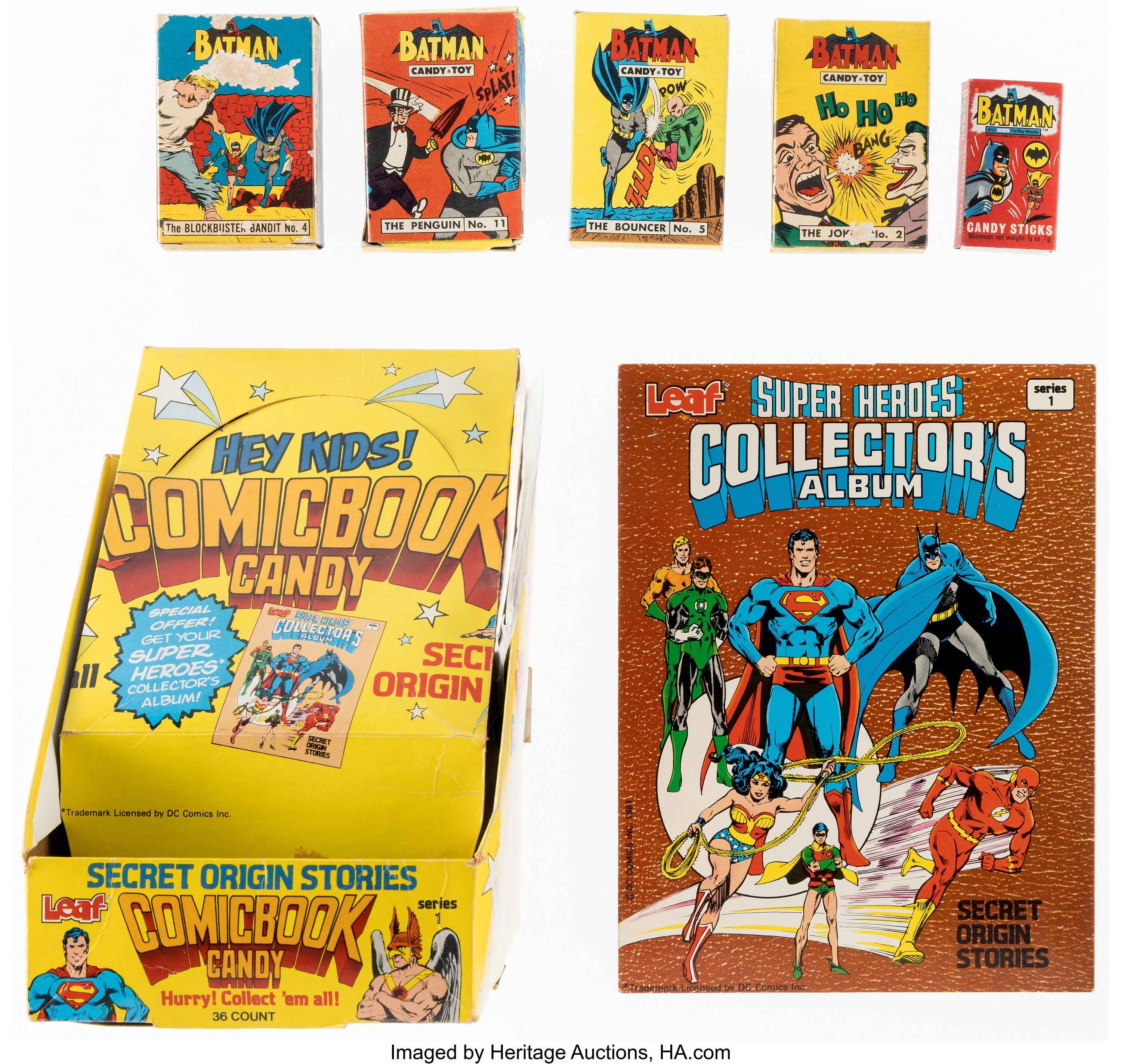 Batman & Comic Book Candy Lot (Phoenix Candy Co./Leaf/Primrose, | Lot ...
