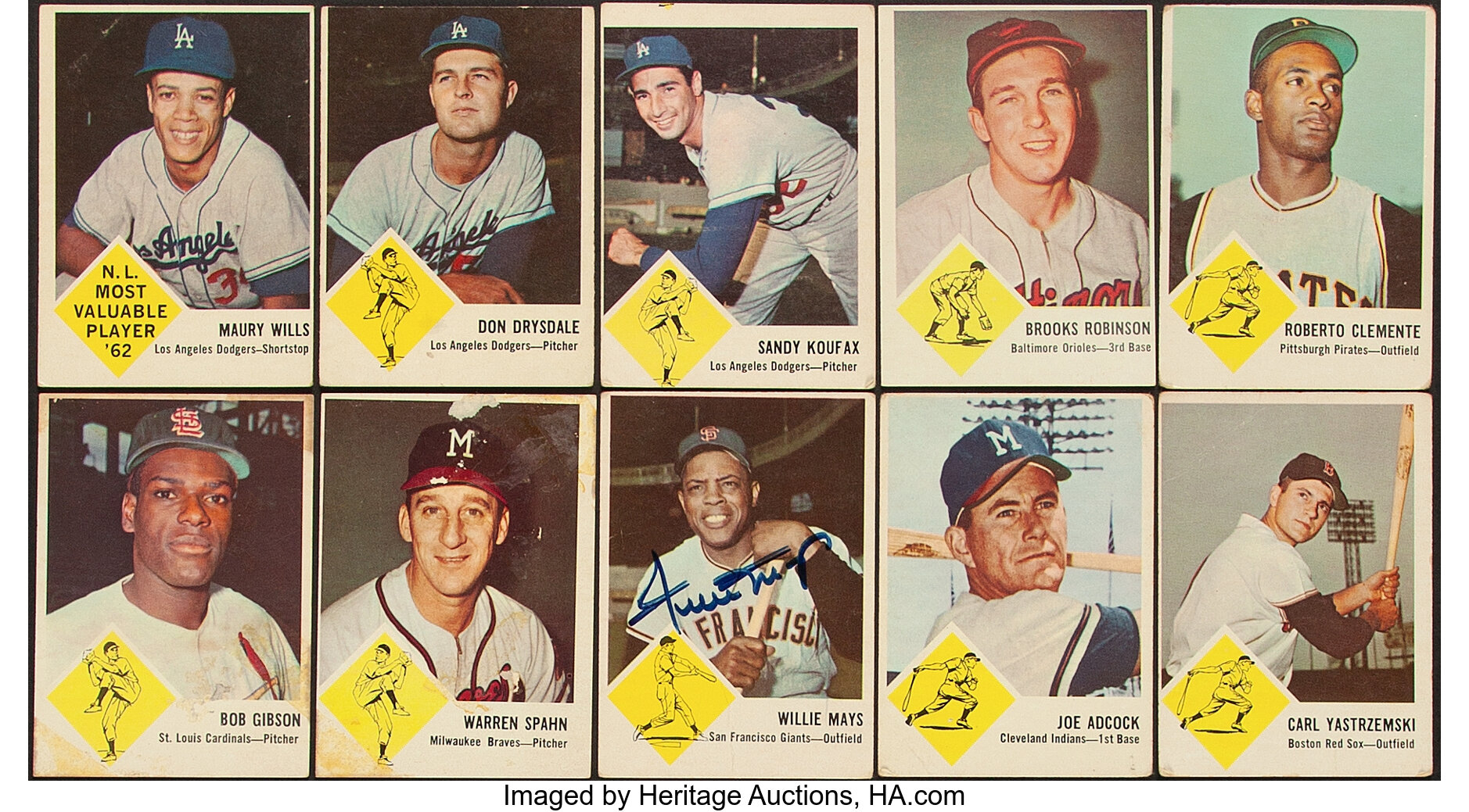 1963 Fleer Baseball Complete Set (66) Plus Checklist. ... Baseball ...
