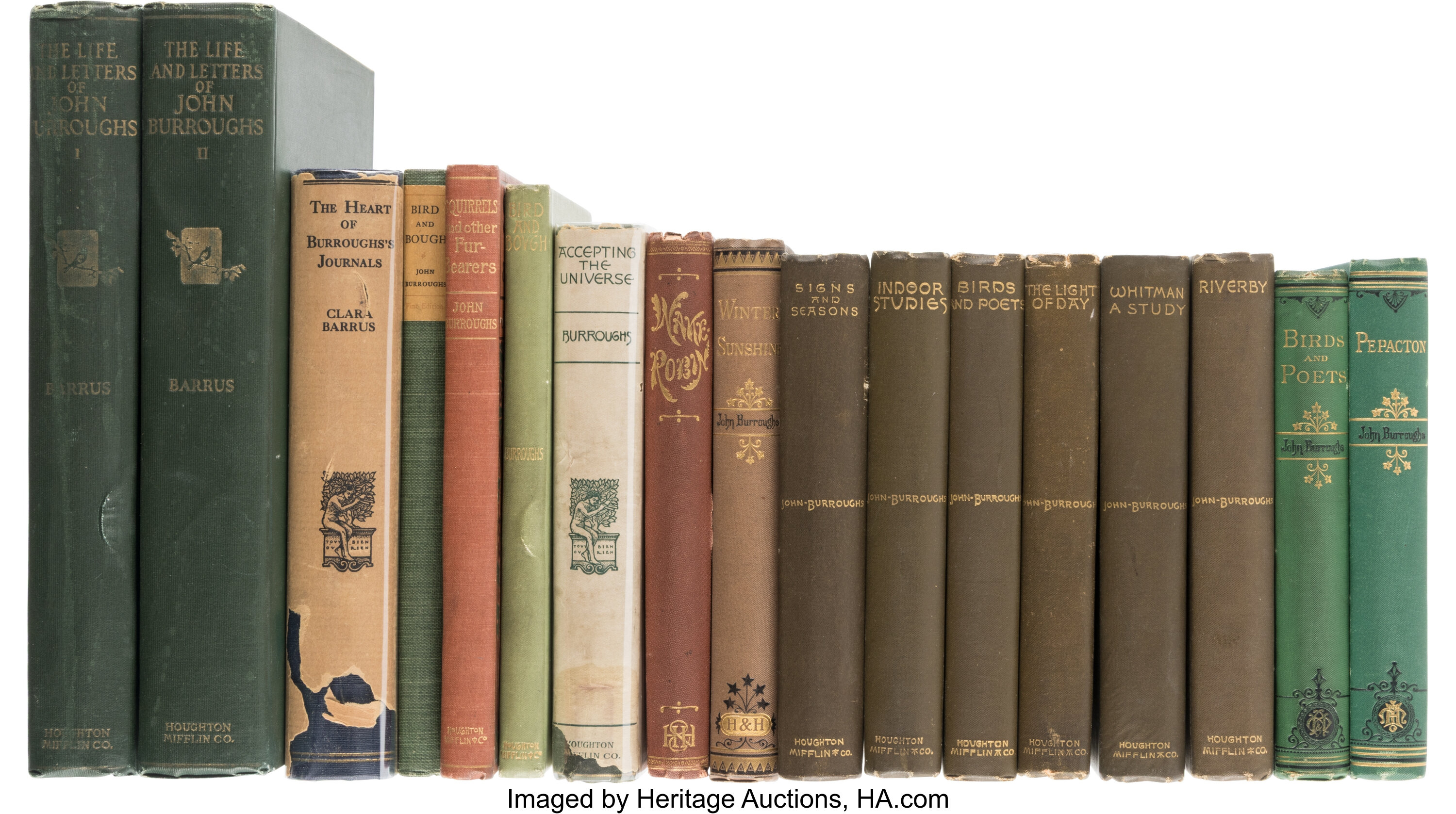 [John Burroughs]. A group of 17 volumes, mostly First Editions, 5 | Lot ...