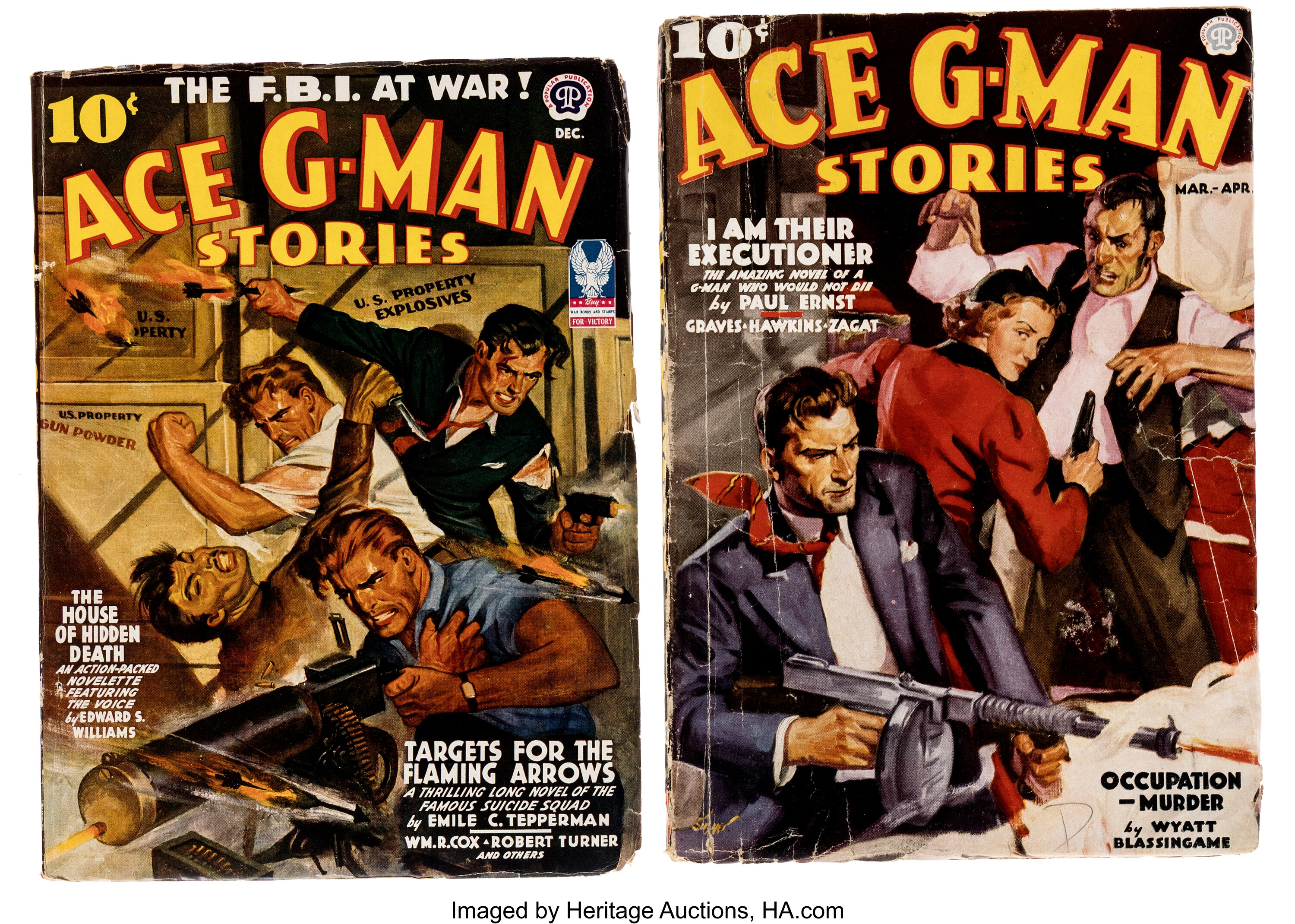 Ace G-Man Stories Group of 2 (Popular, 1937-42) Condition: Average ...