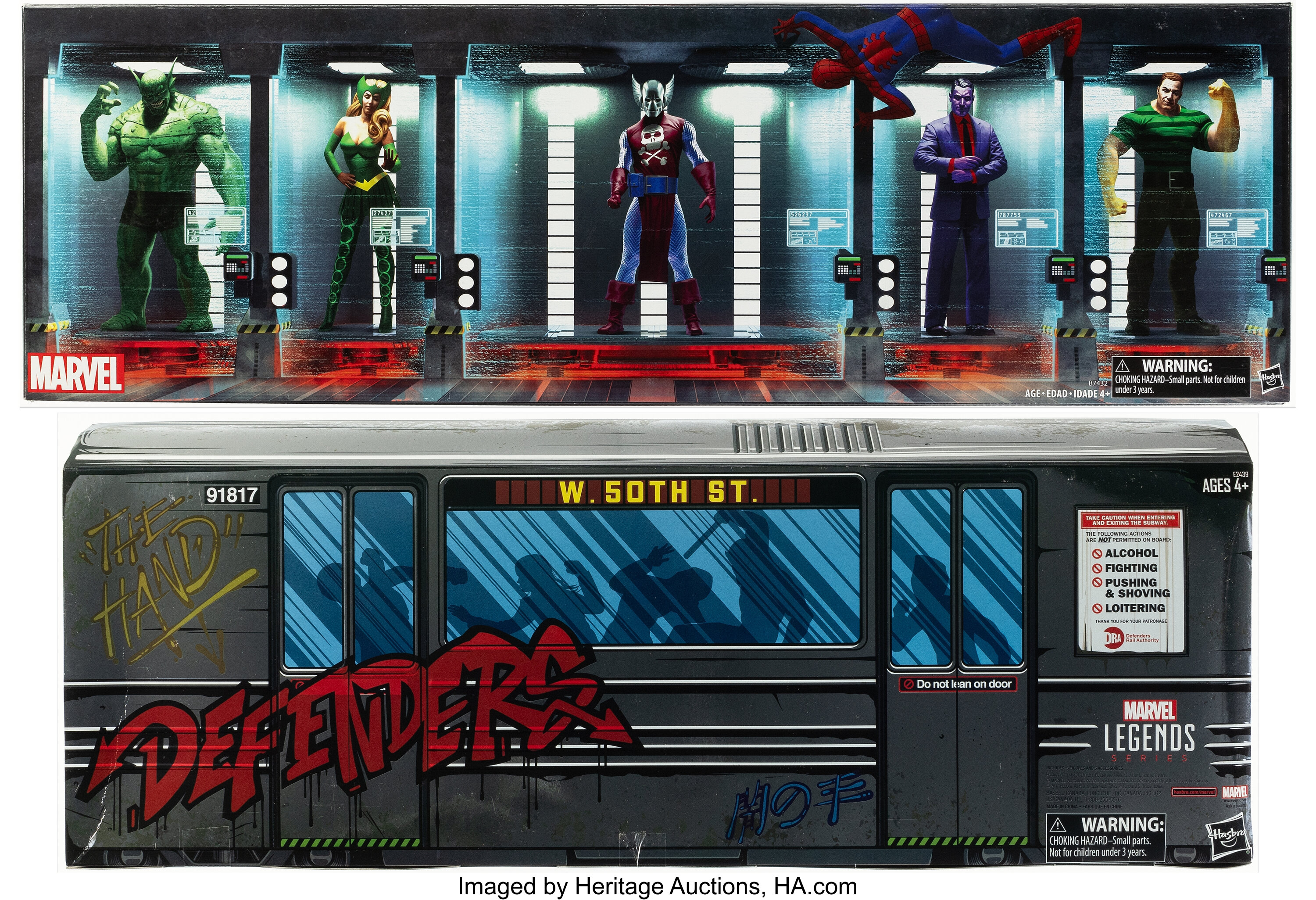 Marvel Legends The Defenders Rail Authority 5-Pack & The Raft | Lot ...