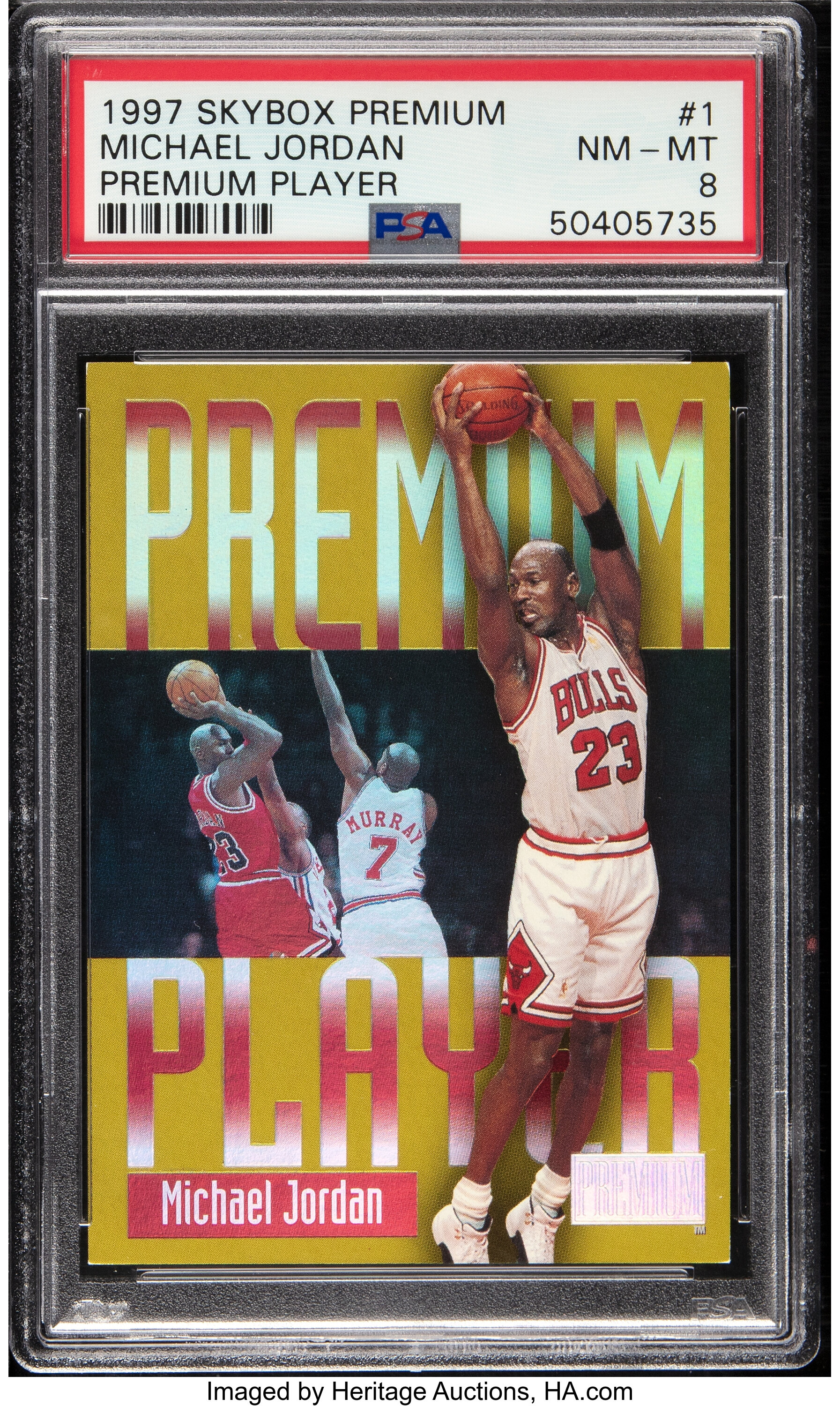 1997 SkyBox Premium Michael Jordan (Premium Player) #1 PSA NM-MT | Lot ...