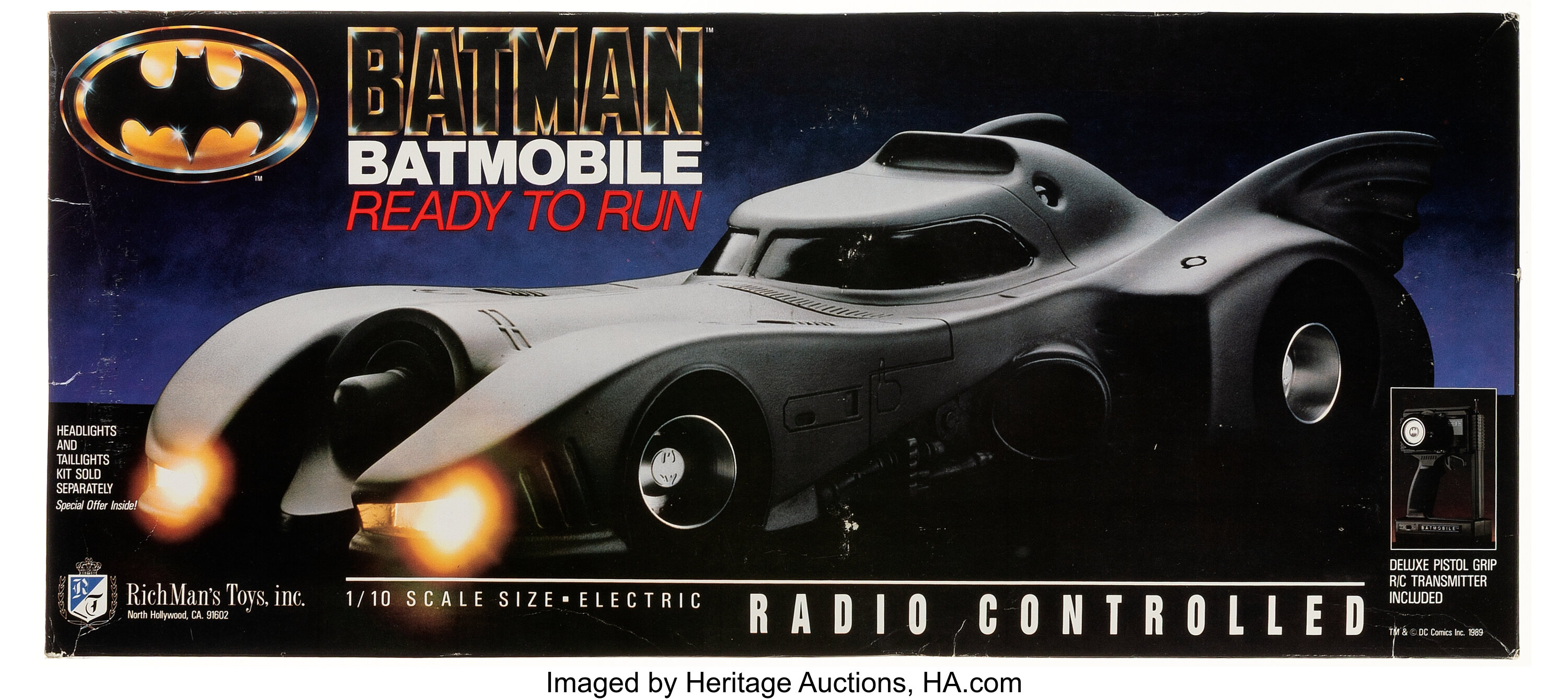 DC Batman '89 Ready-to-Run Batmobile 1:10 Scale RC Car (RichMan's | Lot ...