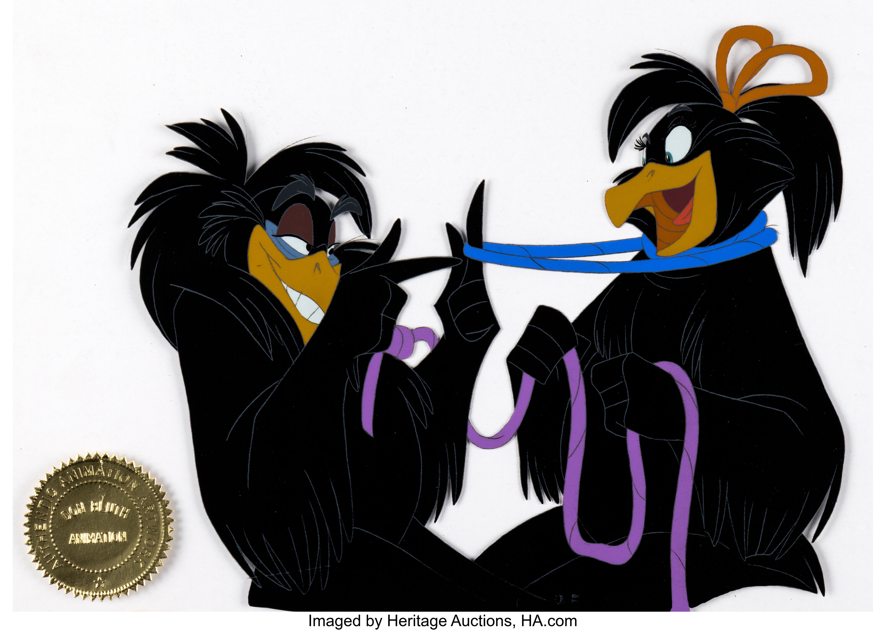The Secret of NIMH Jeremy and Miss Right Production Cel (Don Bluth ...