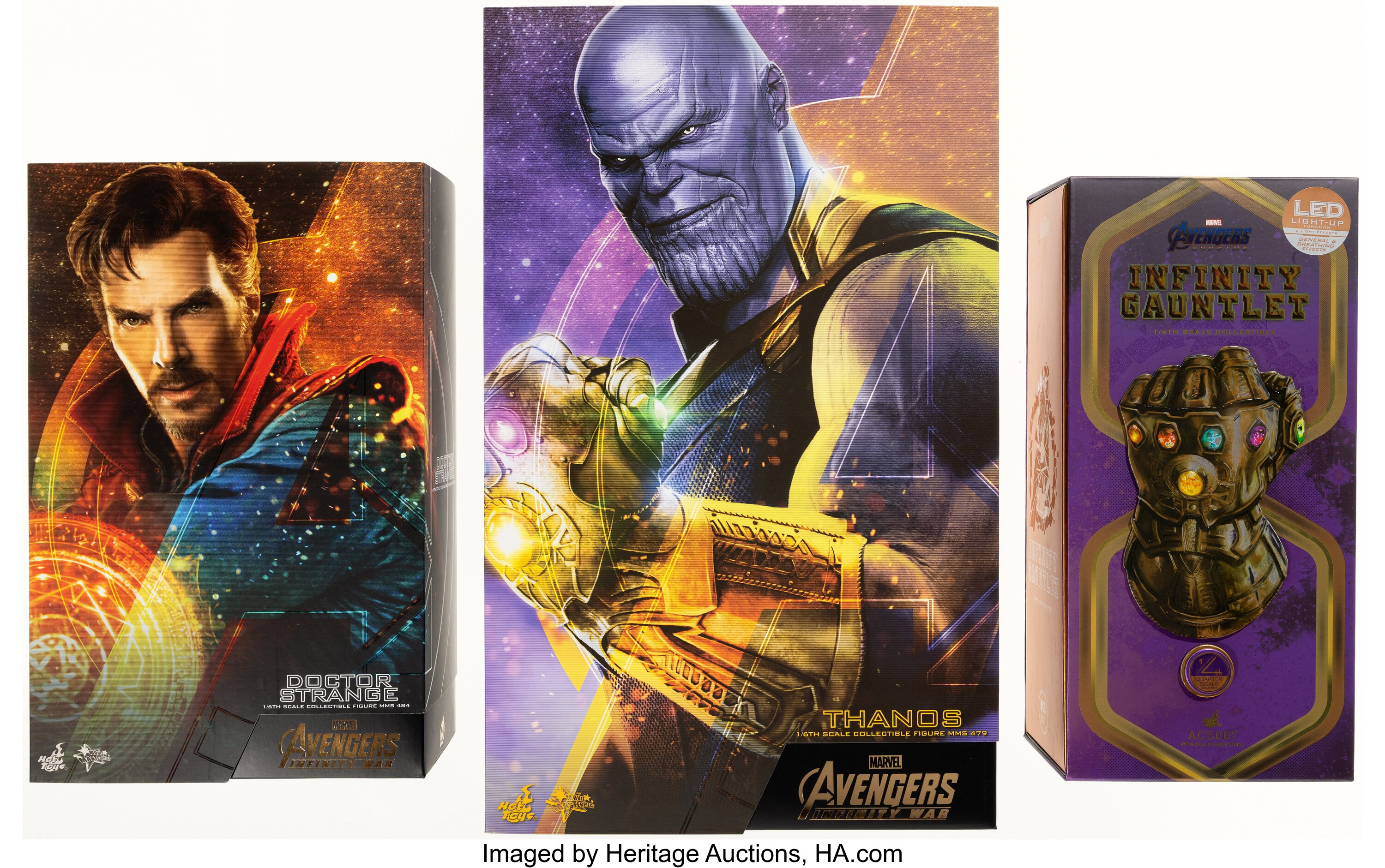 Marvel Avengers Infinity War Thanos (MMS 479) & Dr. Strange (MMS | Lot ...