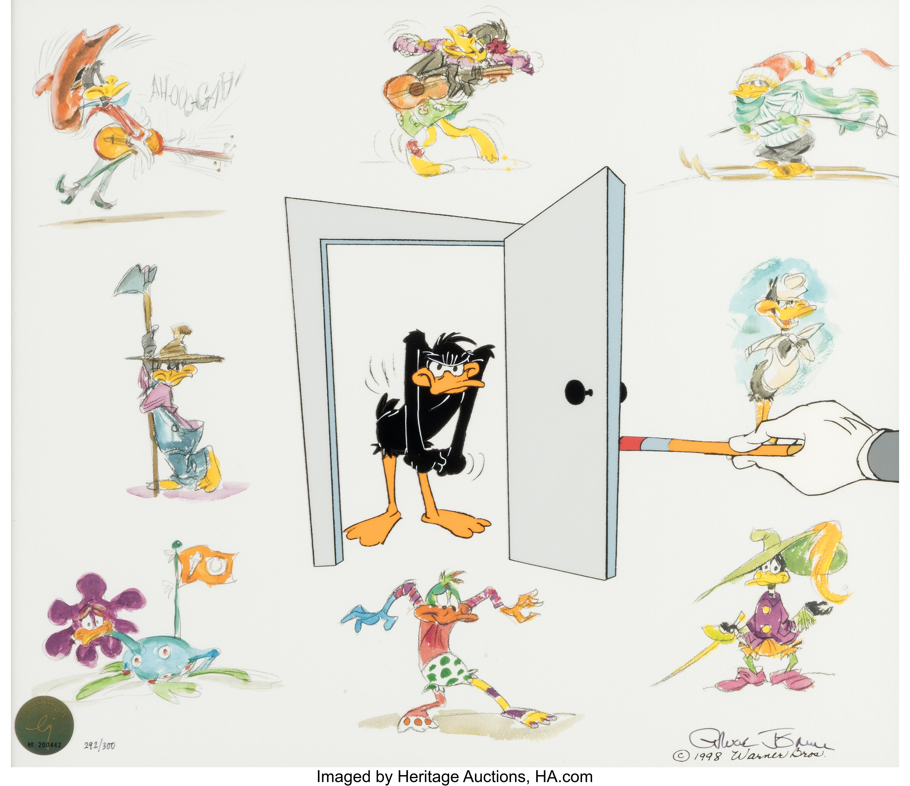 "Duck Amuck" LONG SOLD-OUT Daffy Duck Limited Edition Cel #292/300 ...