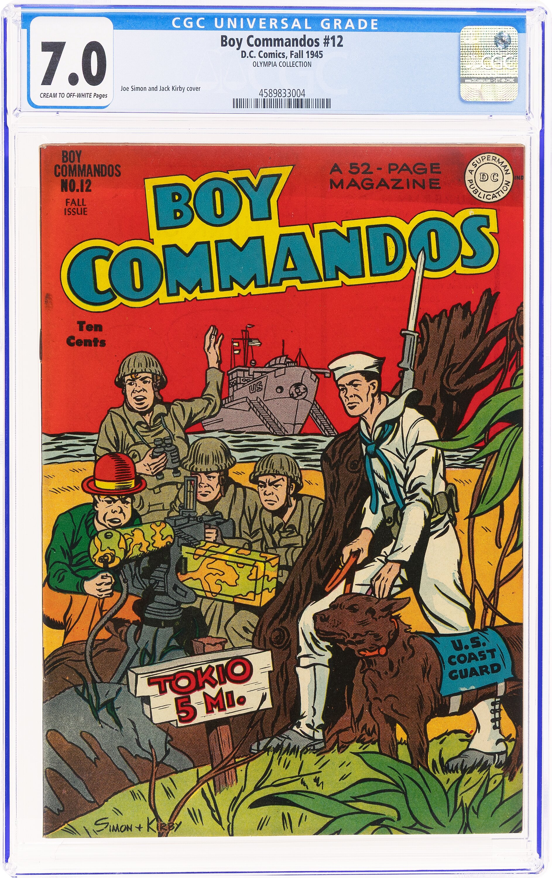 Boy Commandos #12 (DC, 1945) CGC FN/VF 7.0 Cream to off-white | Lot ...