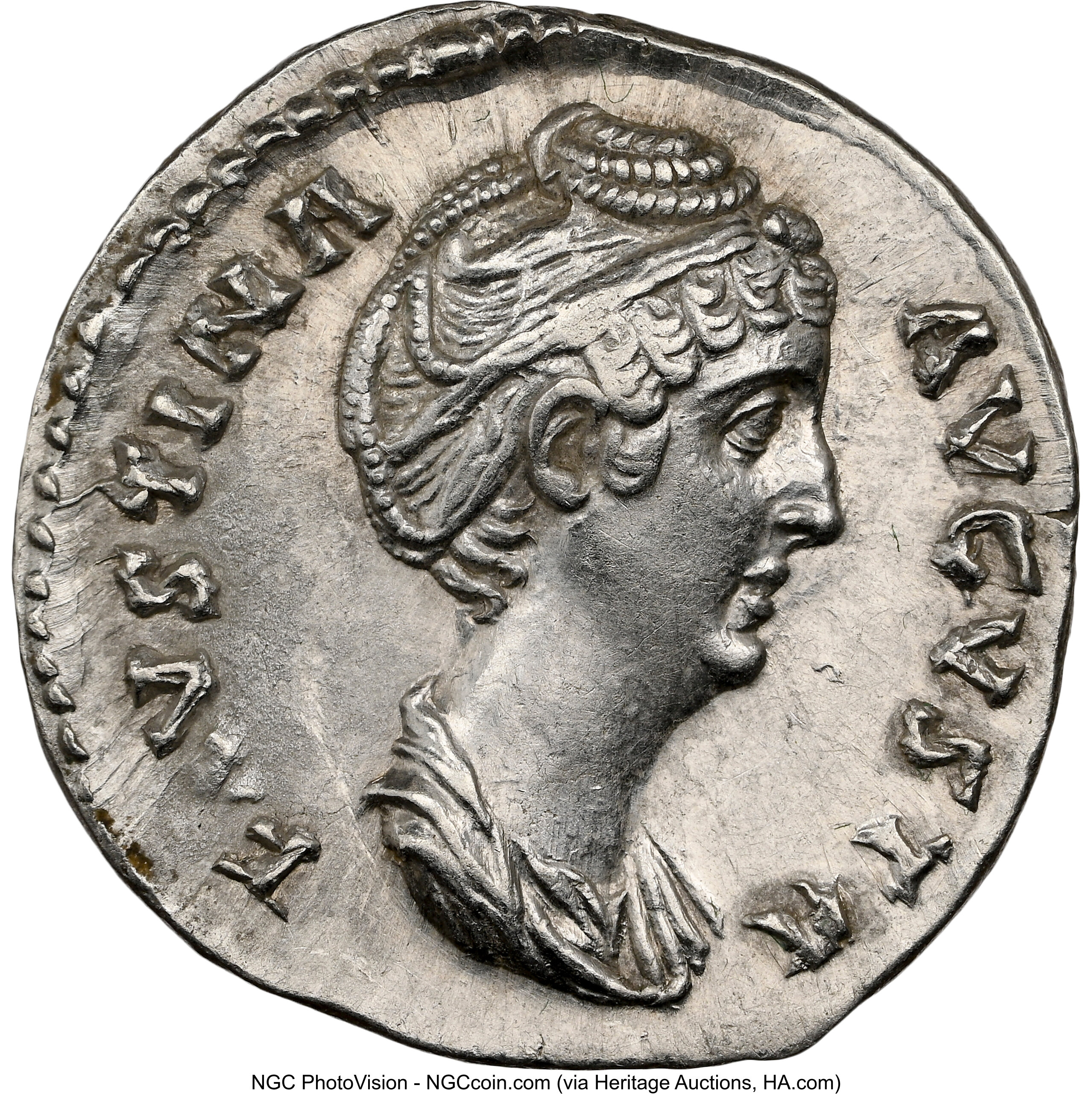 Roman Imperial: Faustina Senior (AD 138-140/141). AR denarius | Lot ...