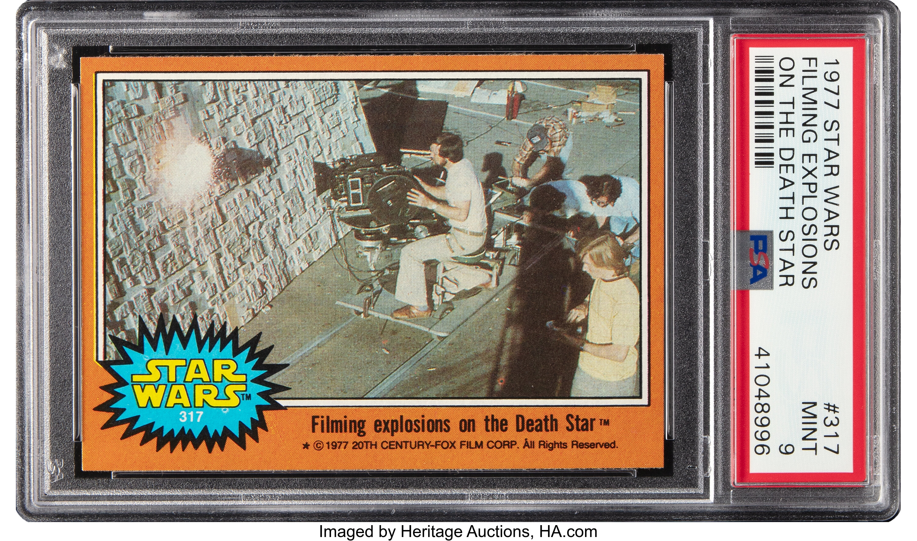 1977 Topps Star Wars #317 "Filming Explosions On The Death Star" | Lot ...