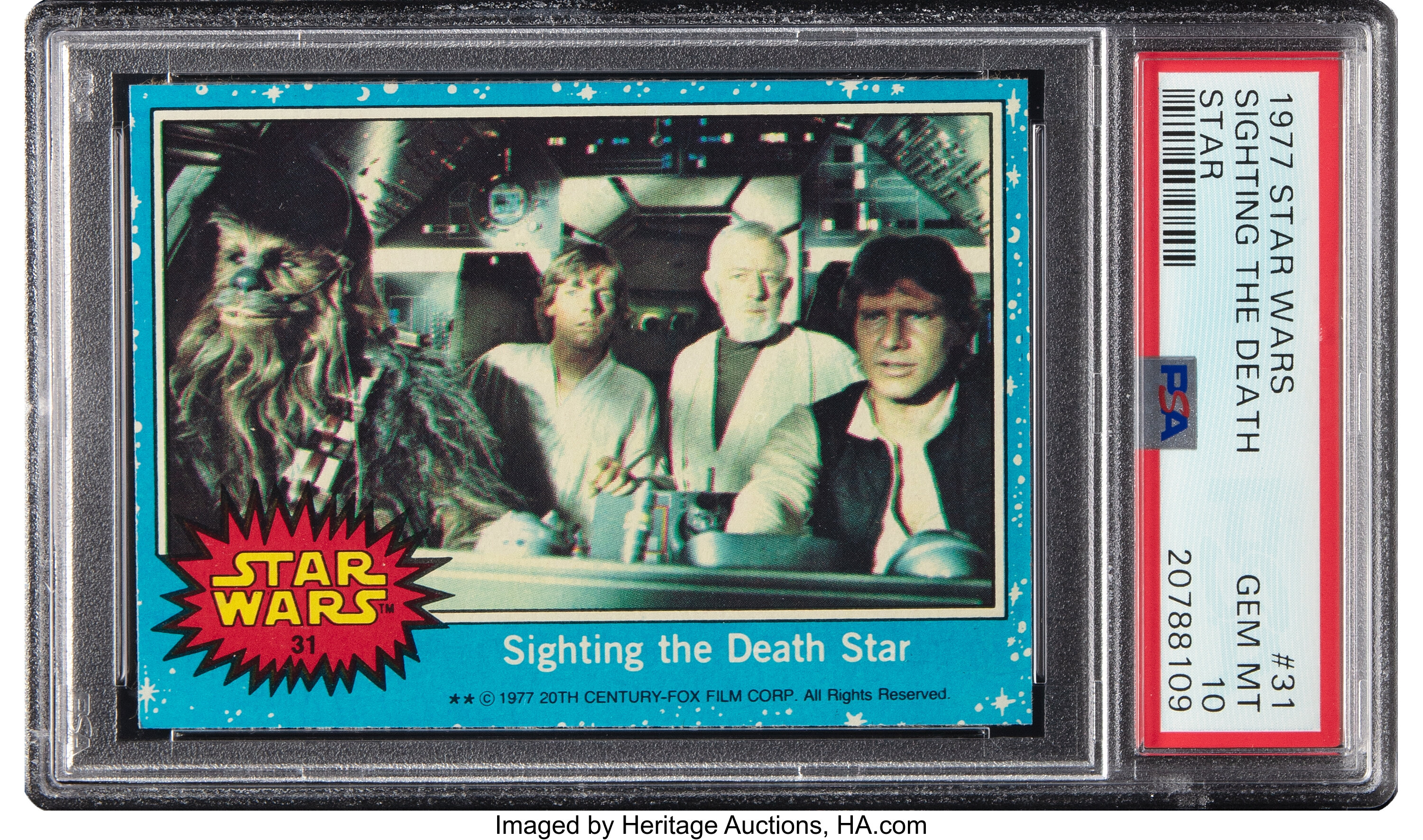 1977 Topps Star Wars "Sighting the Death Star" #31 PSA Gem Mint | Lot ...