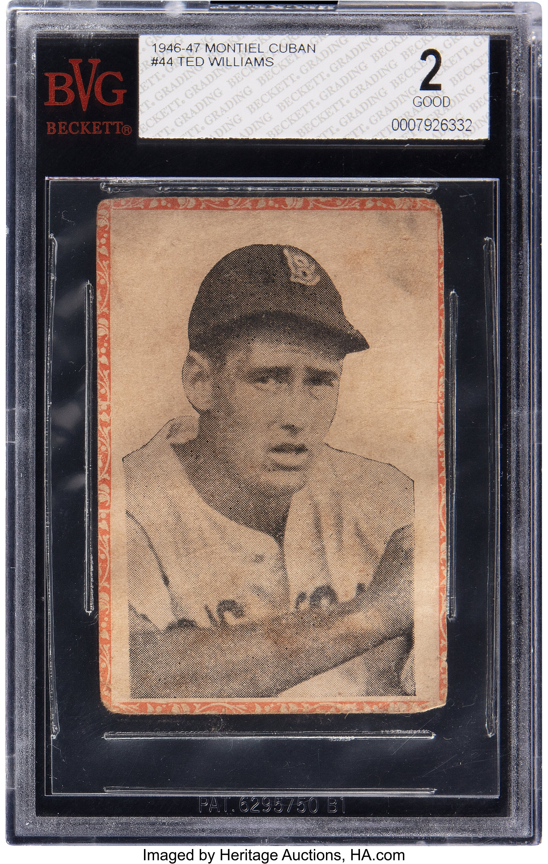 1946-47 Propagandas Montiel Ted Williams #44 BVG Good 2.... | Lot ...