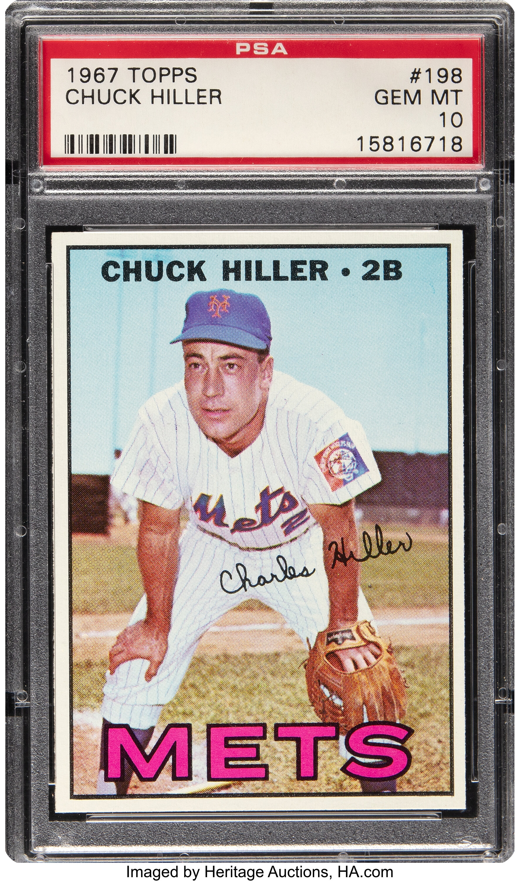 1967 Topps Chuck Hiller #198 PSA Gem Mint 10 - Pop Four!... | Lot ...