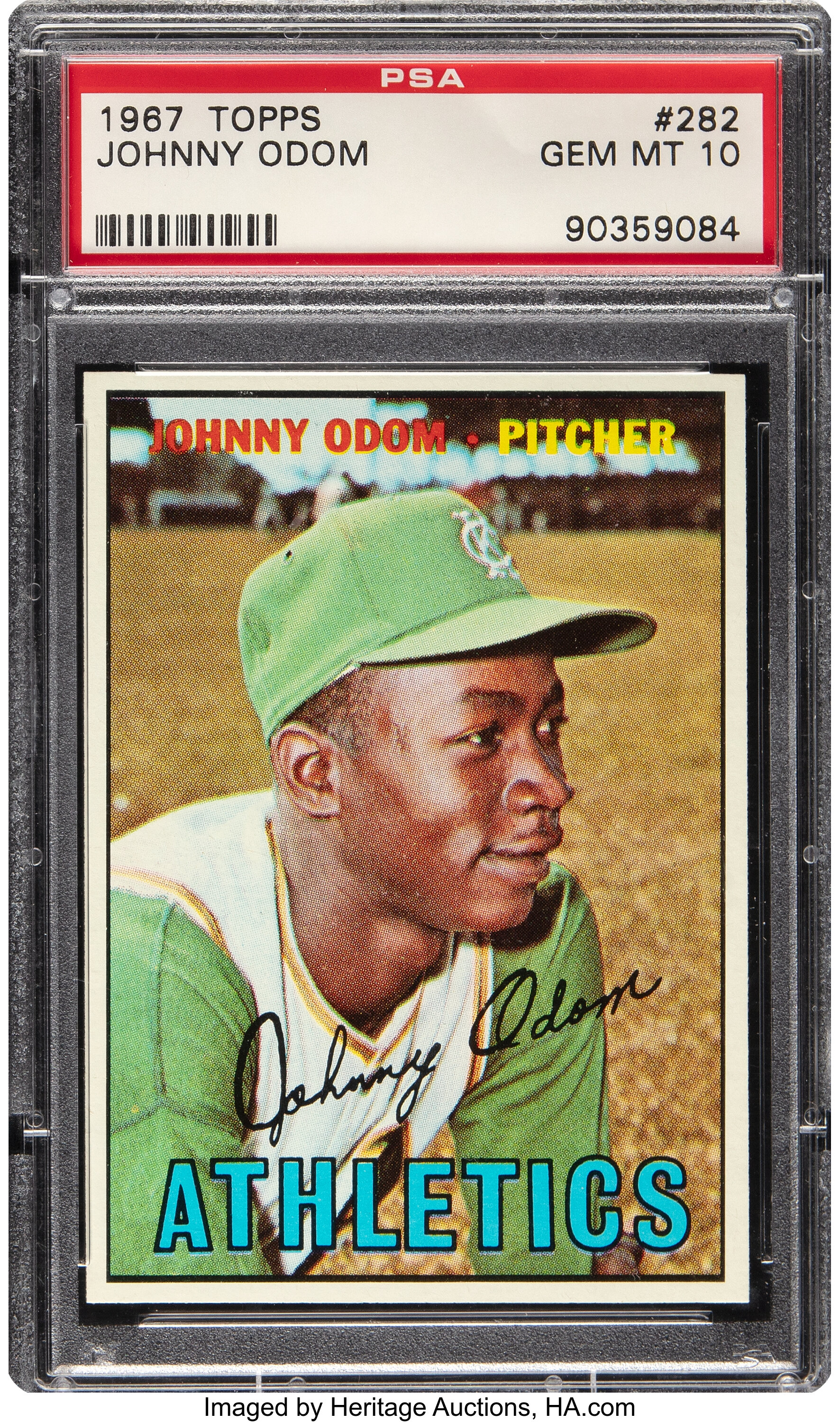 1967 Topps Johnny Odom #282 PSA Gem Mint 10 - Pop Two!... Baseball ...
