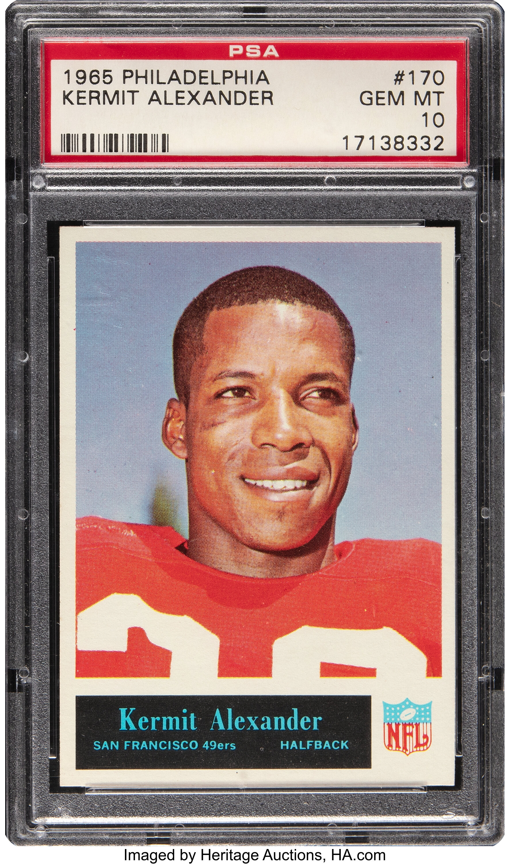 1965 Philadelphia Kermit Alexander #170 PSA Gem Mint 10 - Pop | Lot ...