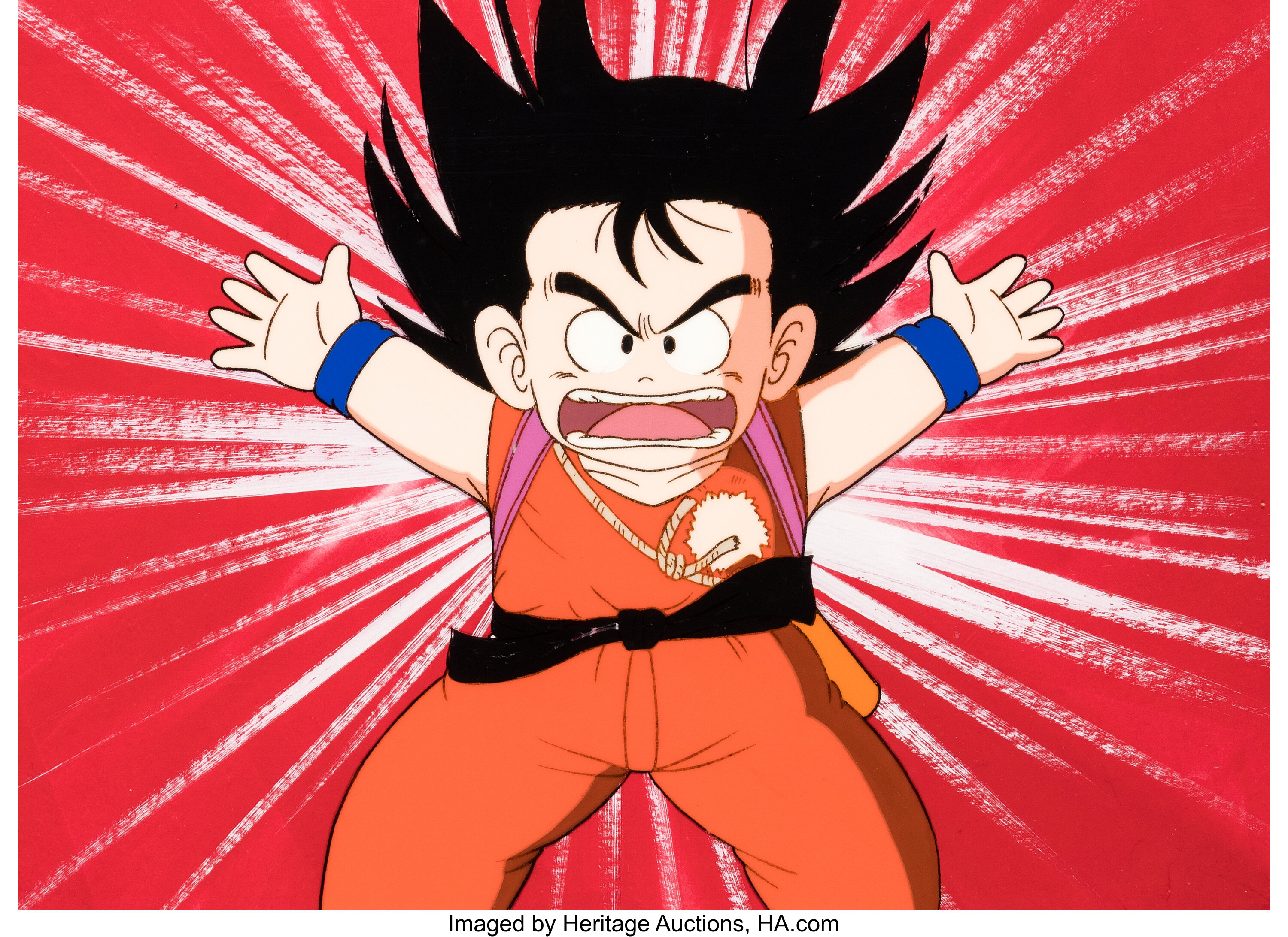 Dragon Ball "The Last Dragon Ball" Goku Production Cel Setup with | Lot ...