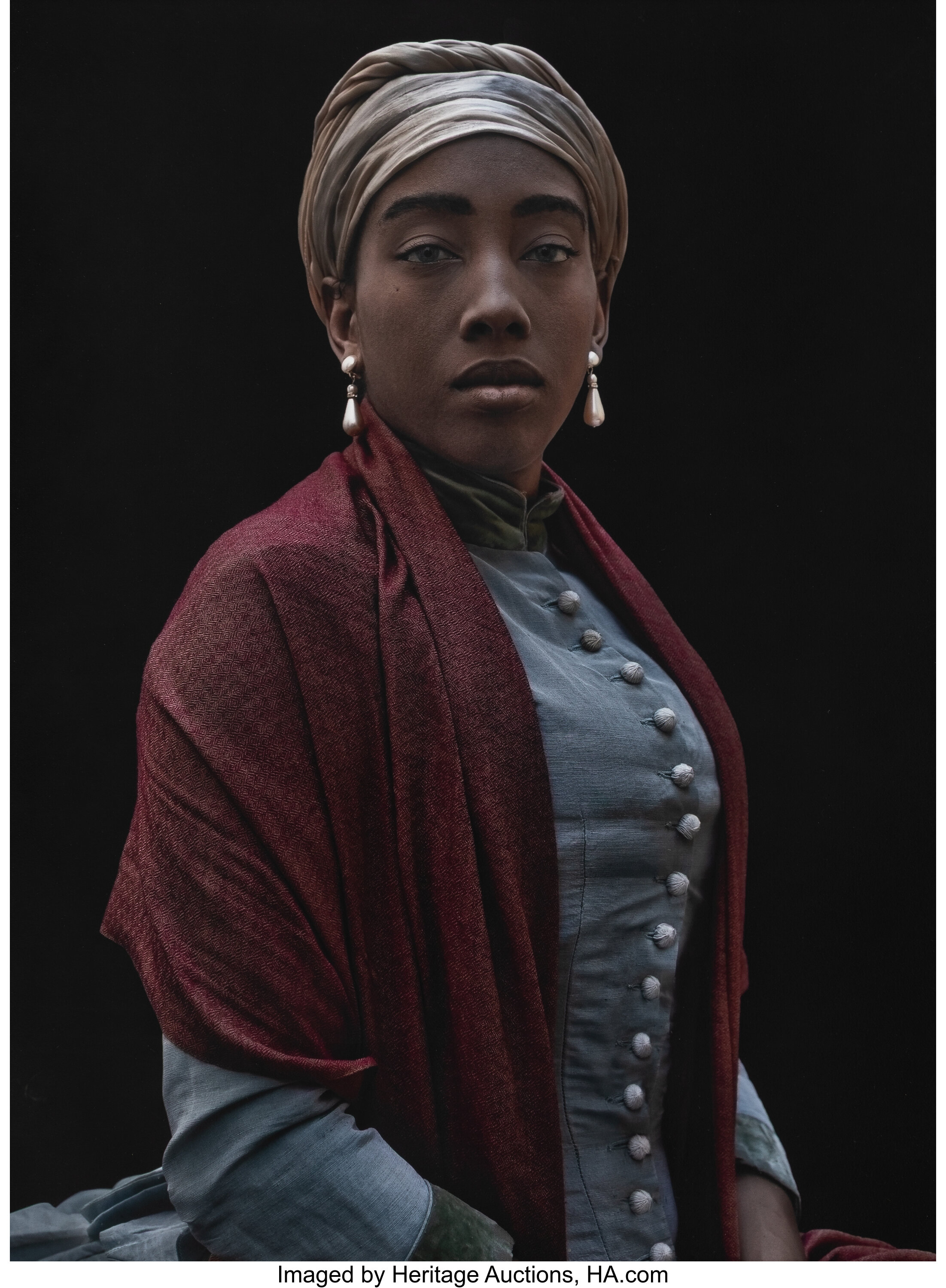 Tamary Kudita (Zimbabwean, b. 1994). Untitled (Woman with Pearl | Lot ...