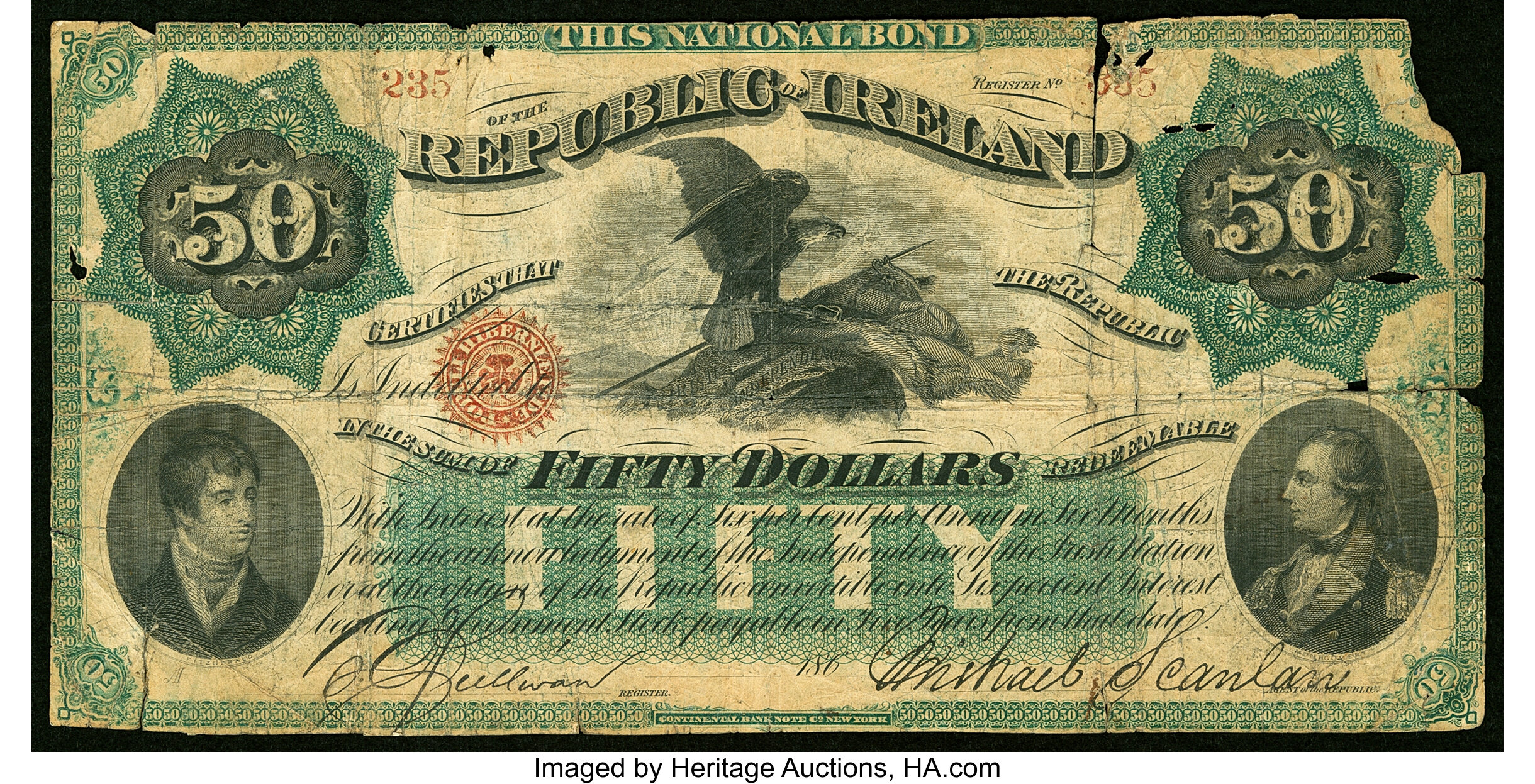 Ireland - Republic National Promissory Bond 50 Dollars 186_ Pick | Lot ...