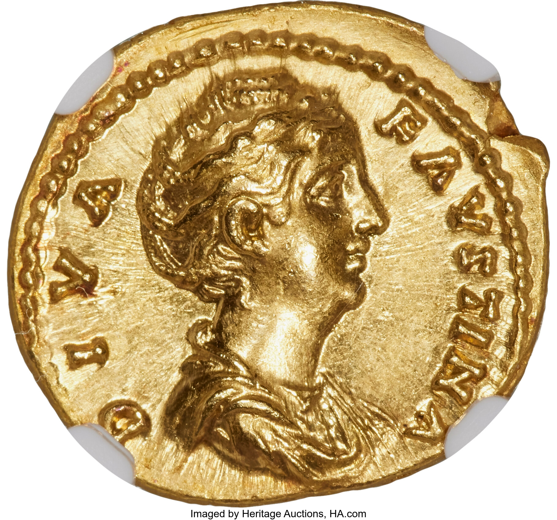 Roman Imperial: Diva Faustina Senior (AD 138-140/141). AV aureus | Lot ...