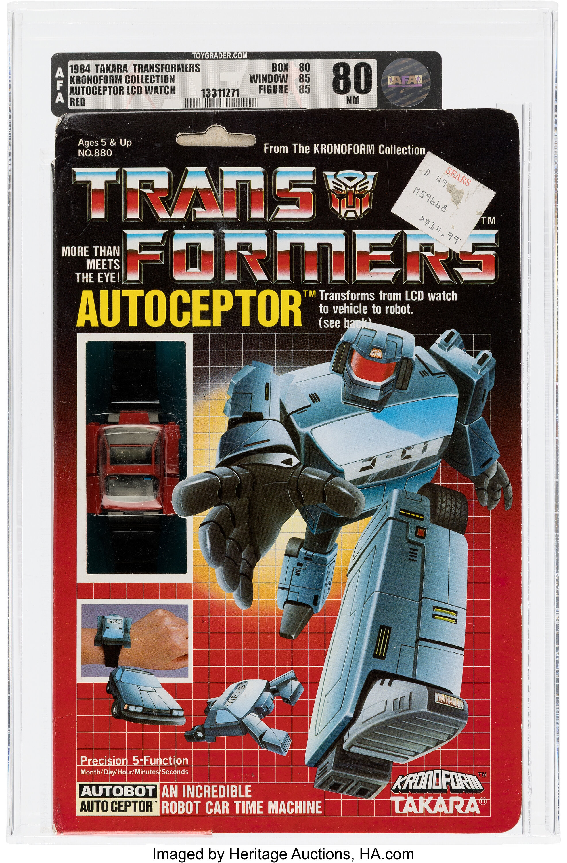 Transformers Autoceptor LCD Watch Red Kronoform Collection AFA 80 | Lot ...