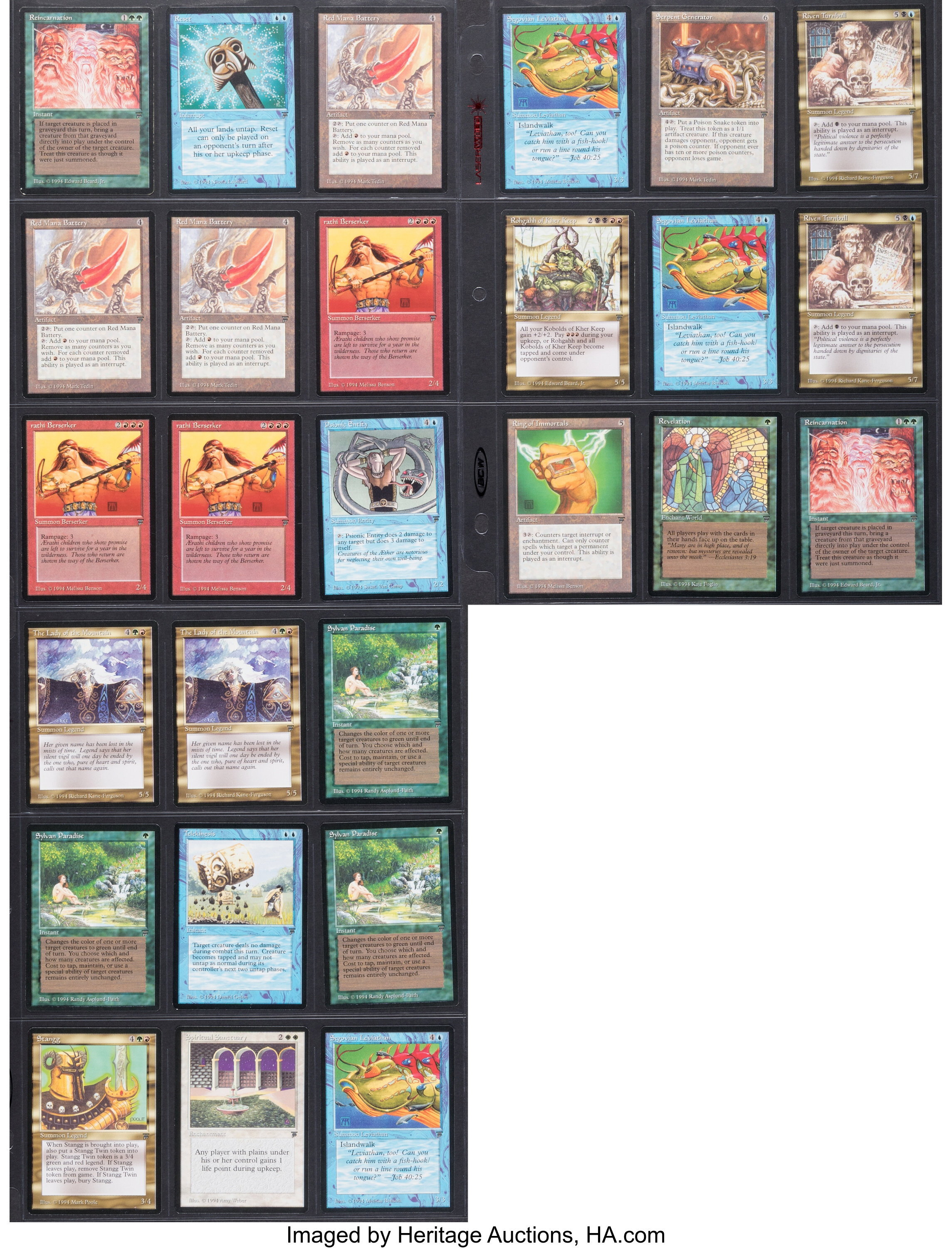 Magic: The Gathering Legends Raw Group of 45 (Wizards of the Coast ...