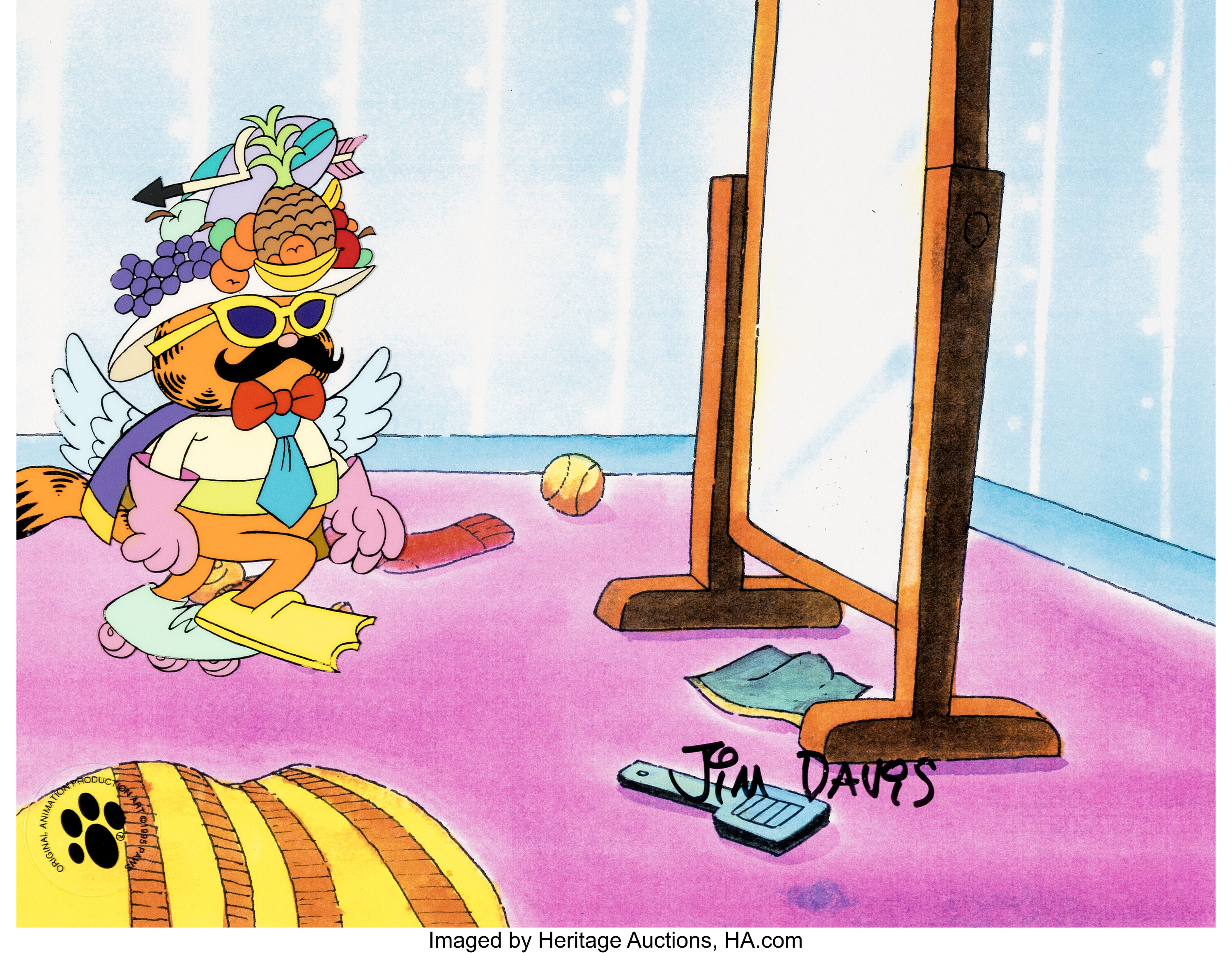 Garfield and Friends Garfield and Odie Production Cel SIGNED by Jim ...
