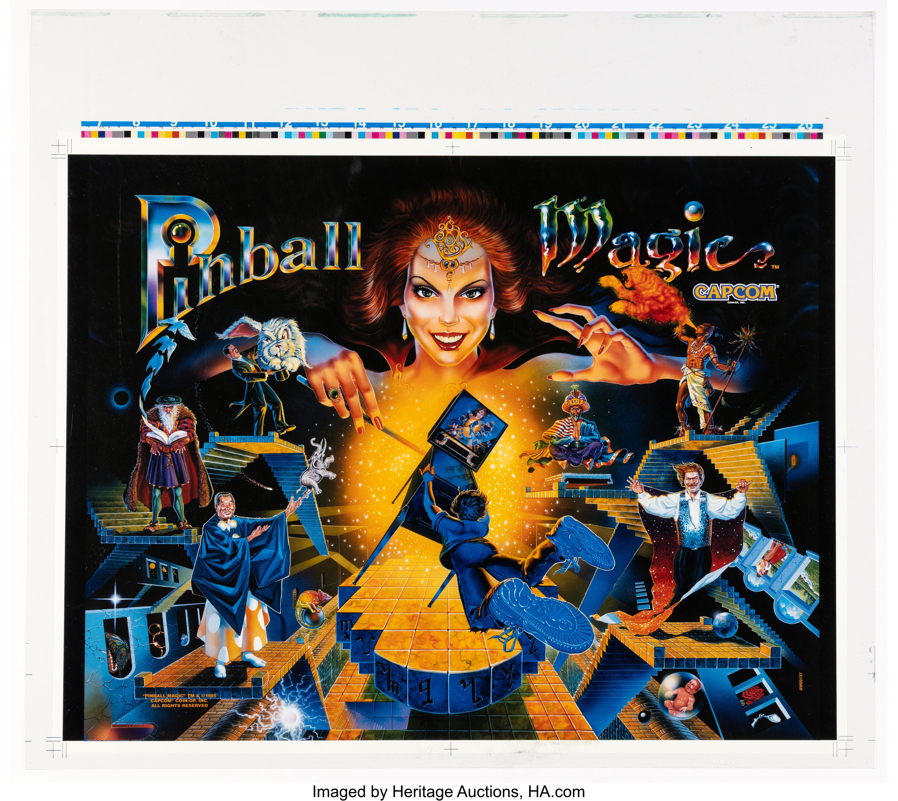 Pinball Magic Backglass & Logo Art Proofs Lot of 11 (Capcom, | Lot ...