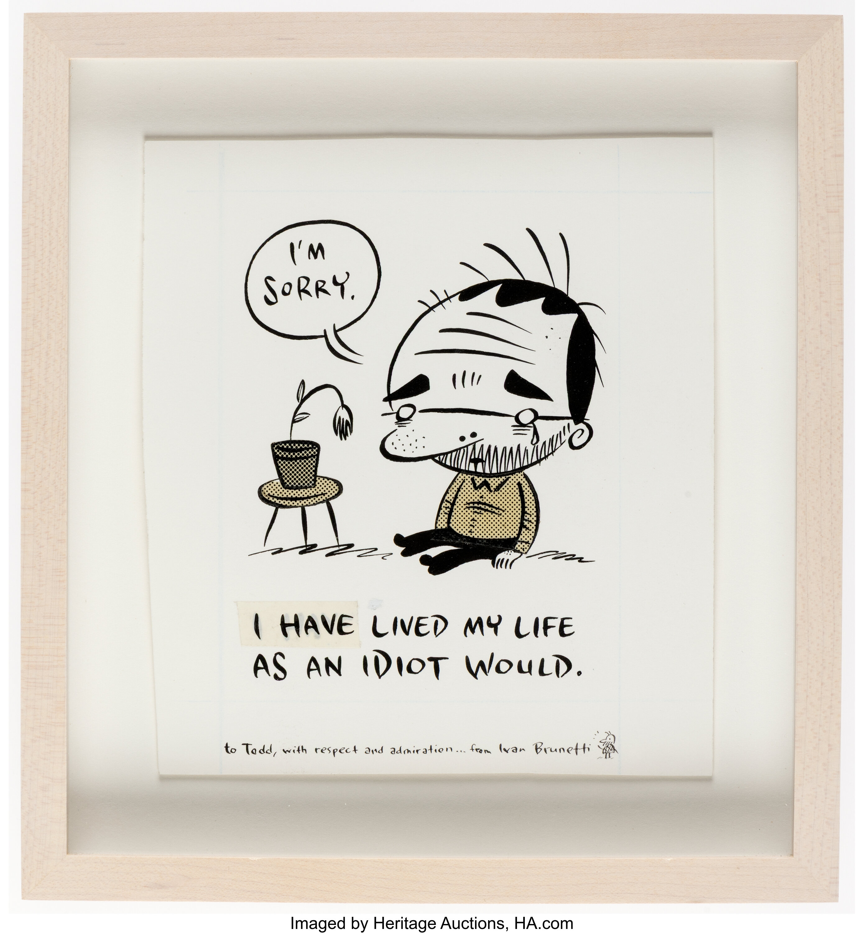 Ivan Brunetti - Self-Portrait Illustration Original Art | Lot #47033 ...