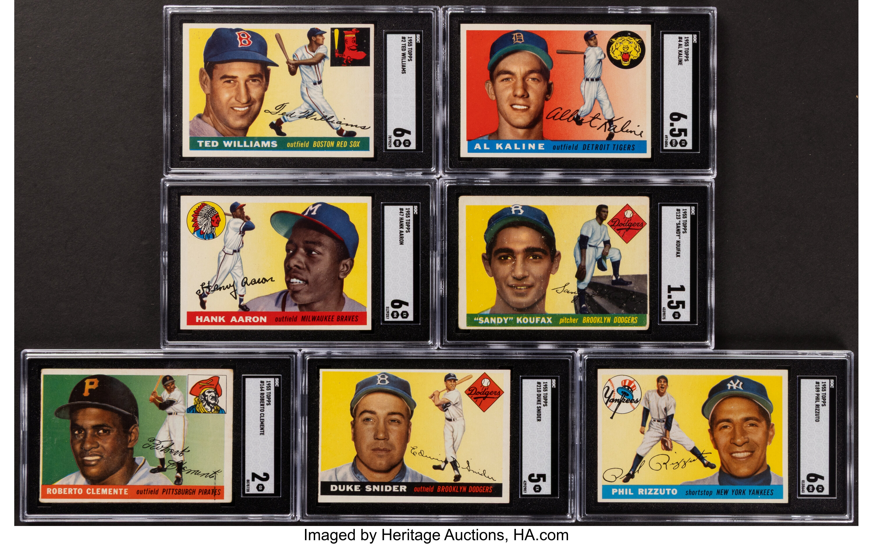 1955 Topps Baseball Near Set (204/206). ... Baseball Cards Sets | Lot ...