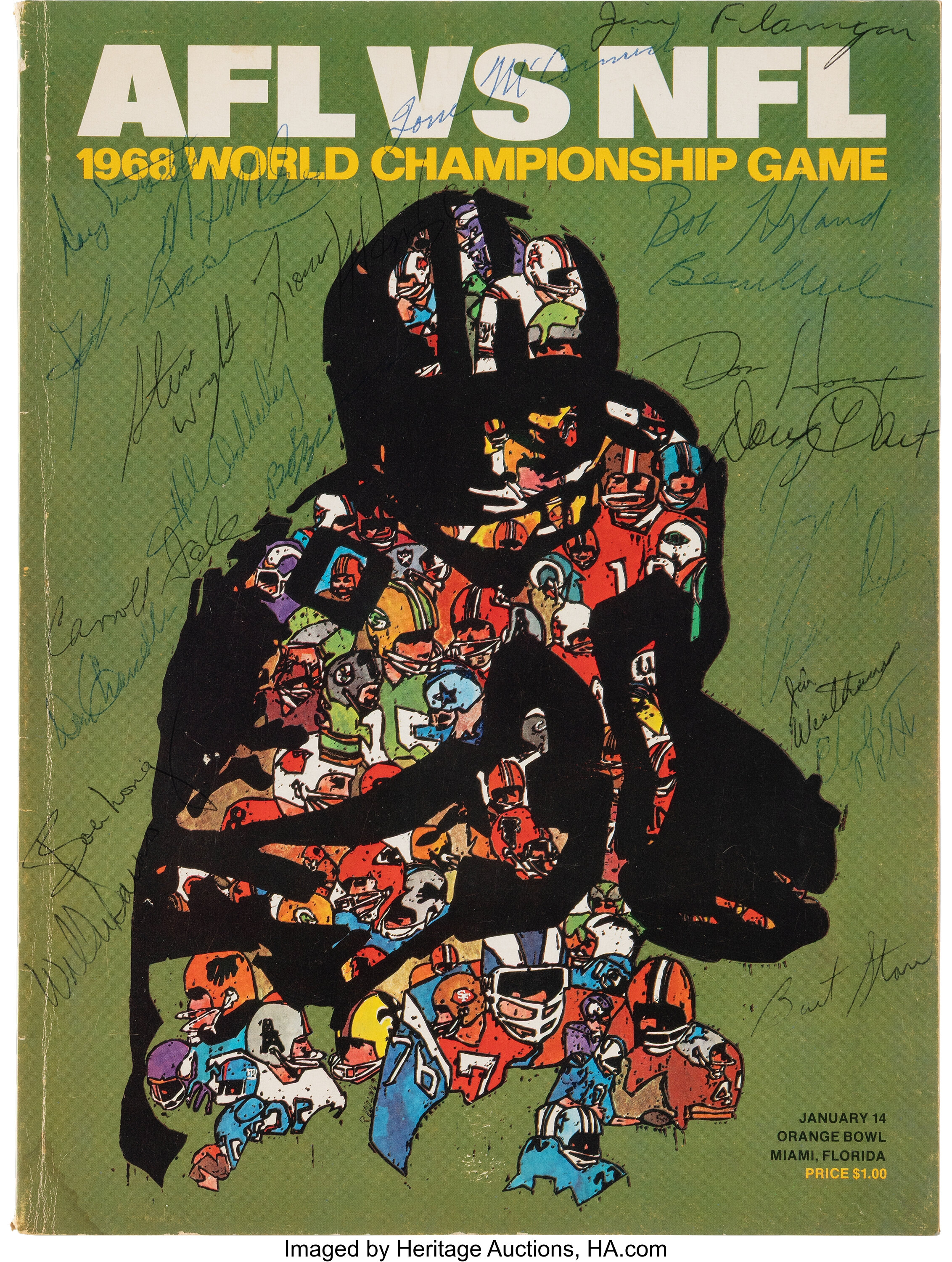 1968 Green Bay Packers Team Signed Super Bowl II Program. ... | Lot ...