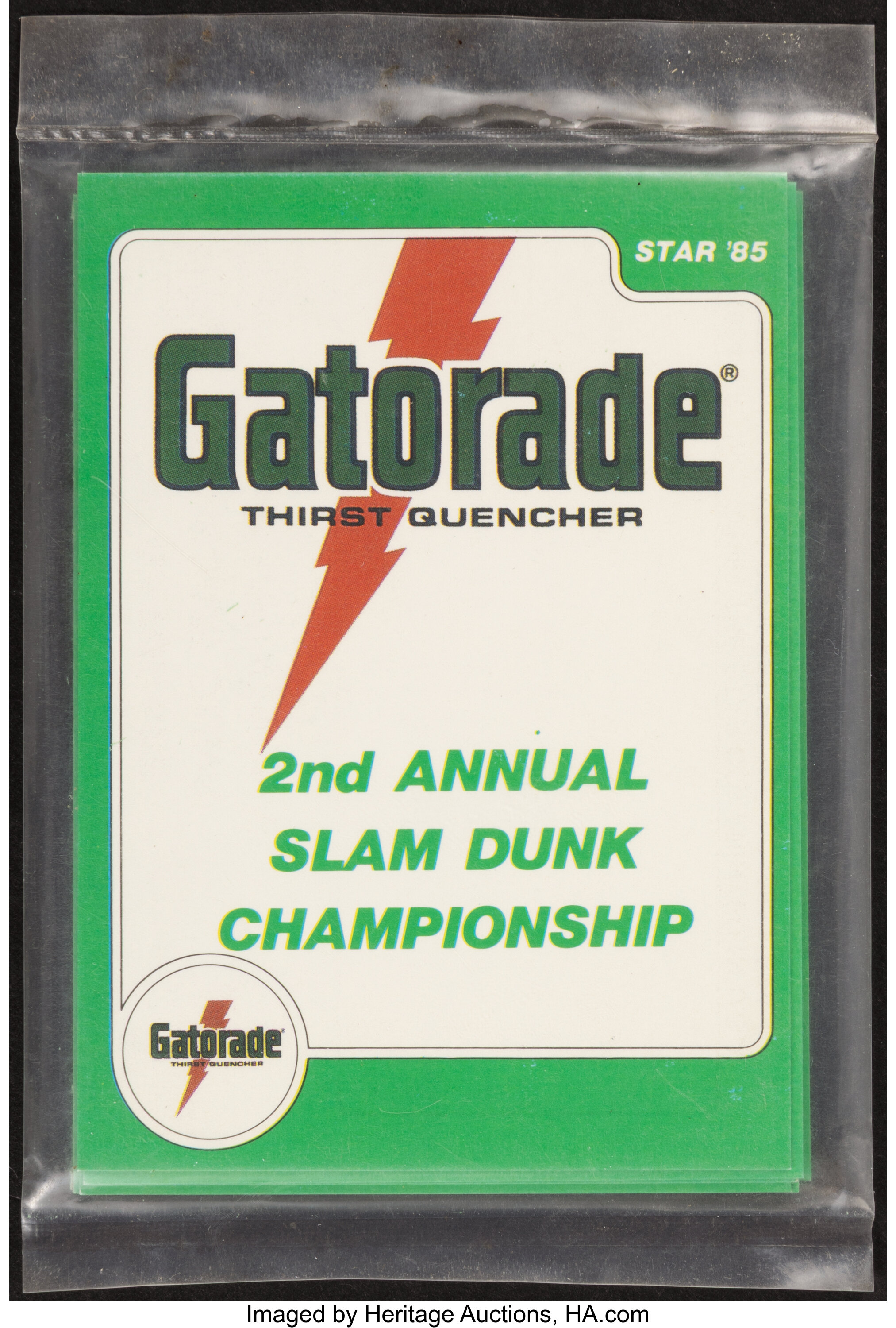 1985 Star Co. Basketball Gatorade Slam Dunk Complete Set (9) - In | Lot ...