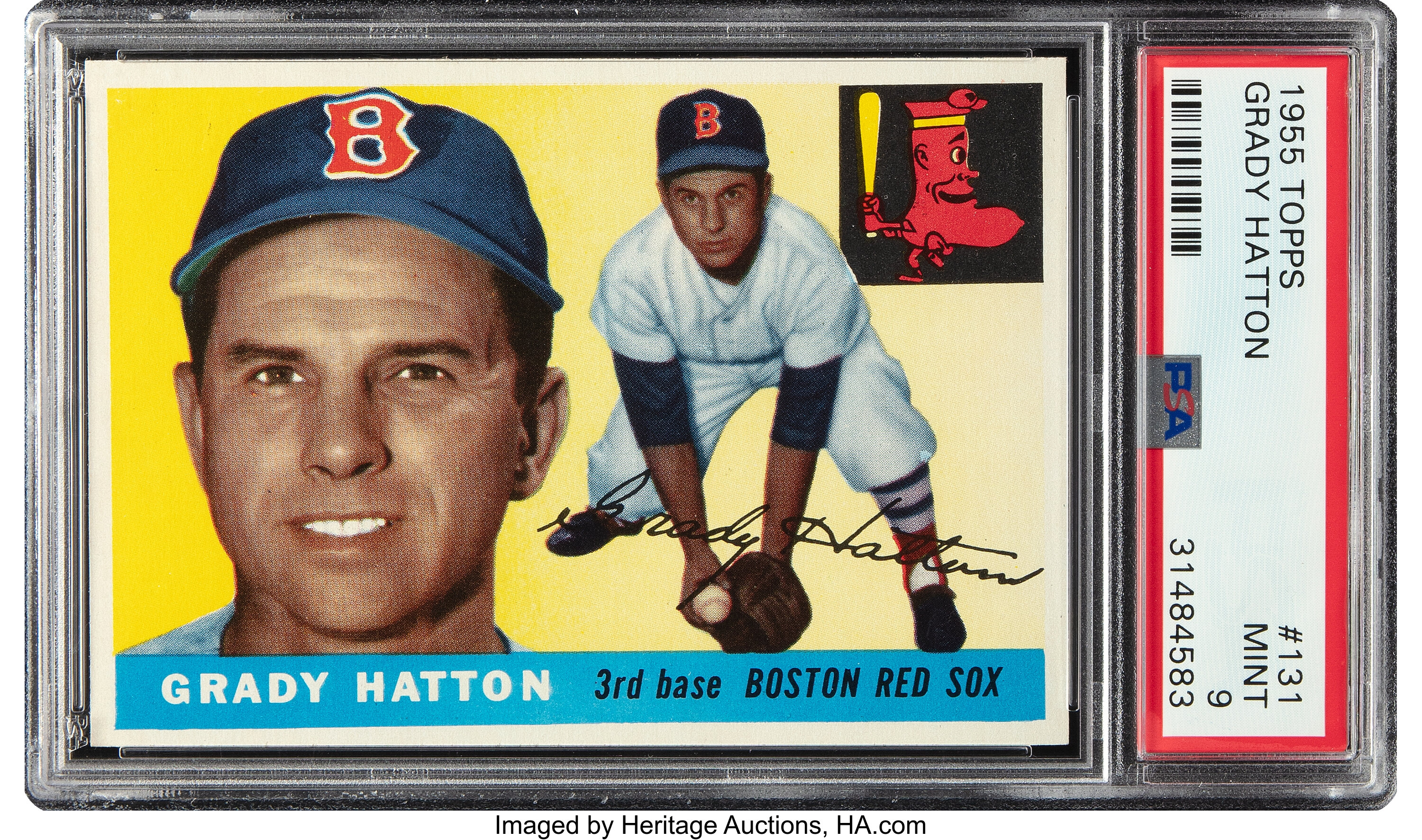 1955 Topps Grady Hatton #131 PSA Mint 9 - None Higher!... Baseball ...
