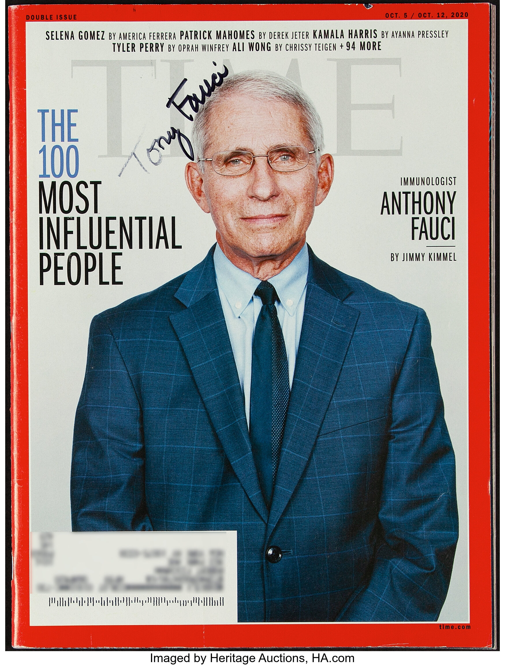 1984-2020 Anthony Fauci Signed First Day Cover & Time Magazine ...