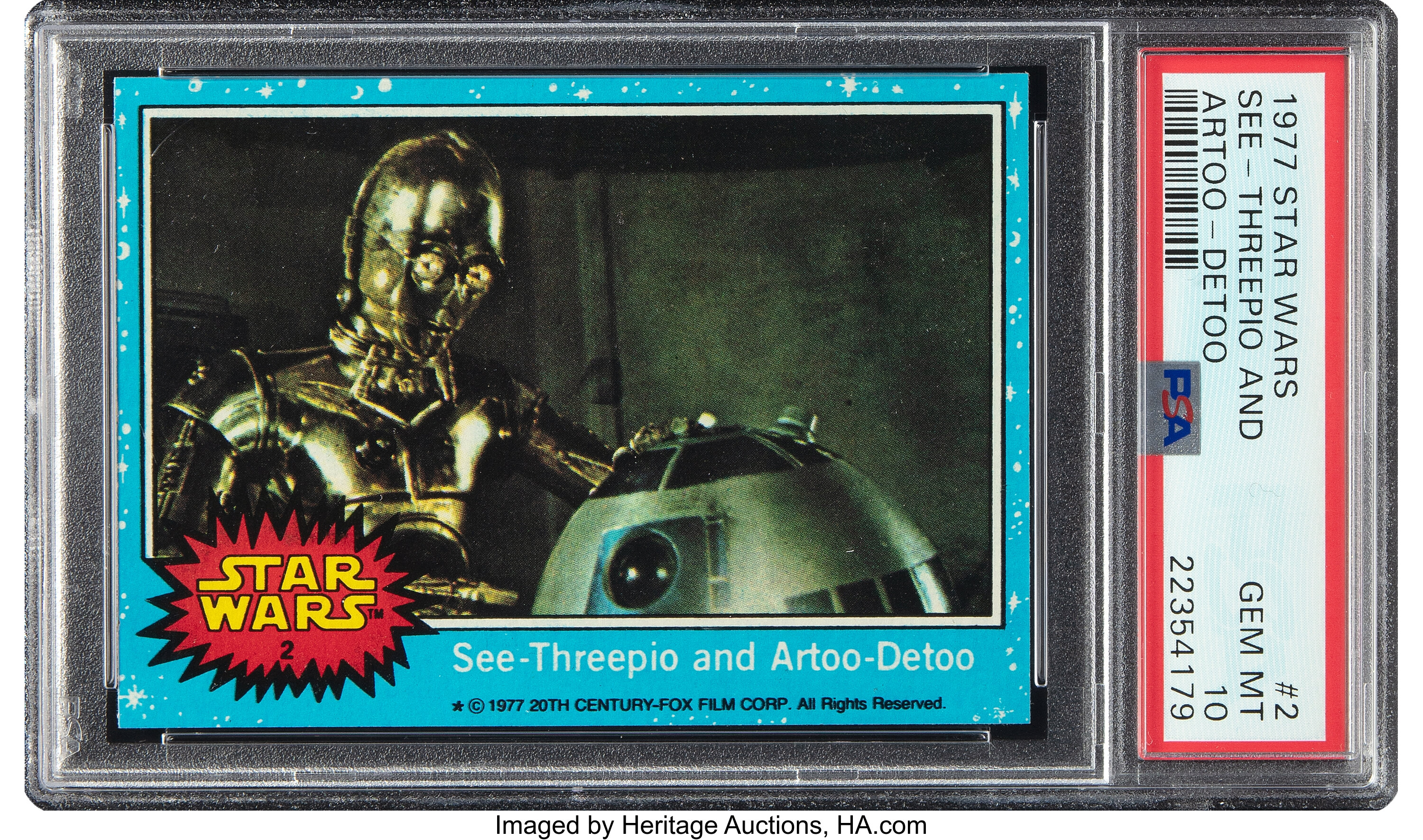 1977 Topps Star Wars #2 "C-3PO And R2-D2" PSA Gem Mint 10. ... | Lot ...