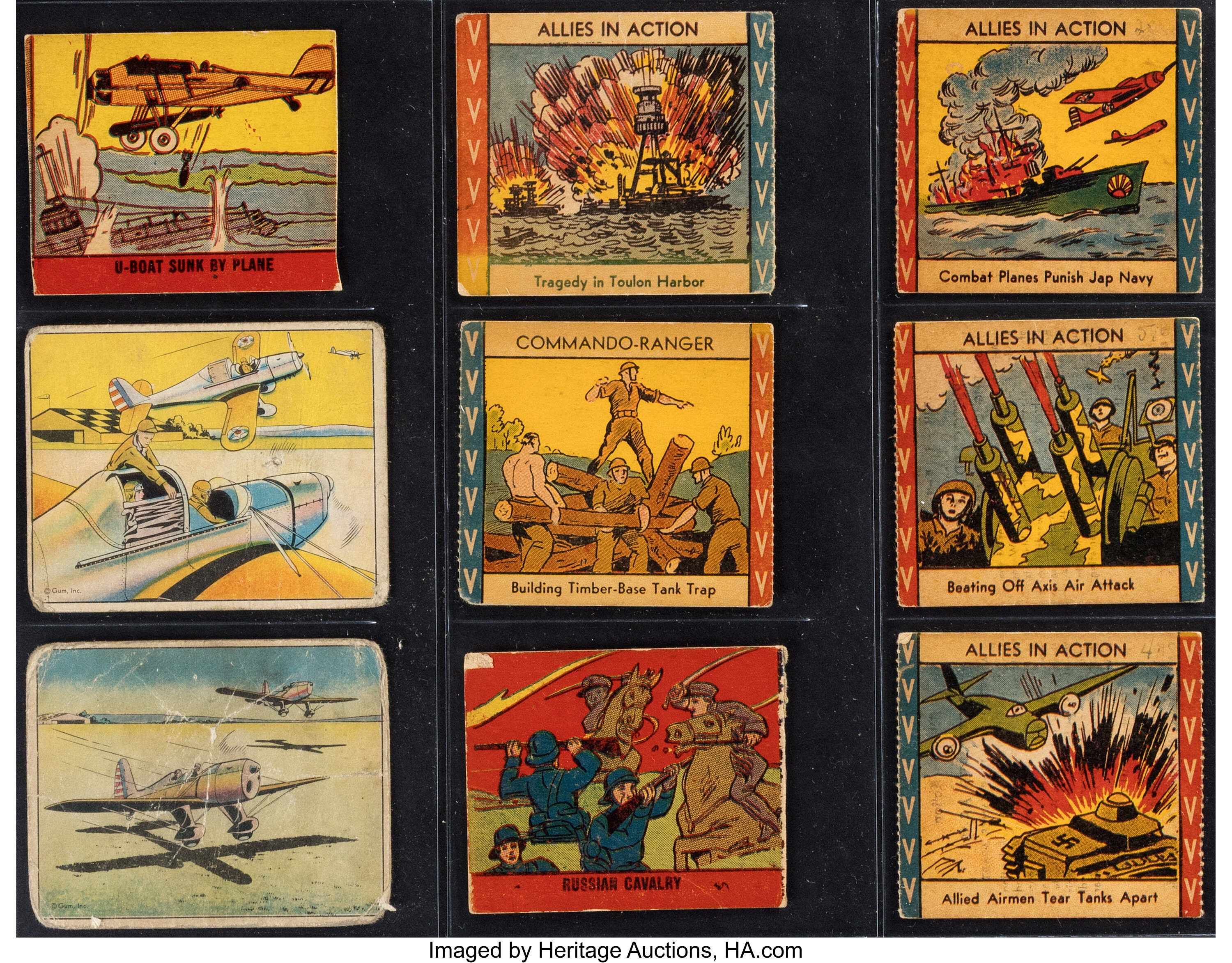1940-1992 Variety Military, Aircraft, & War Trading Cards - Box Lot ...
