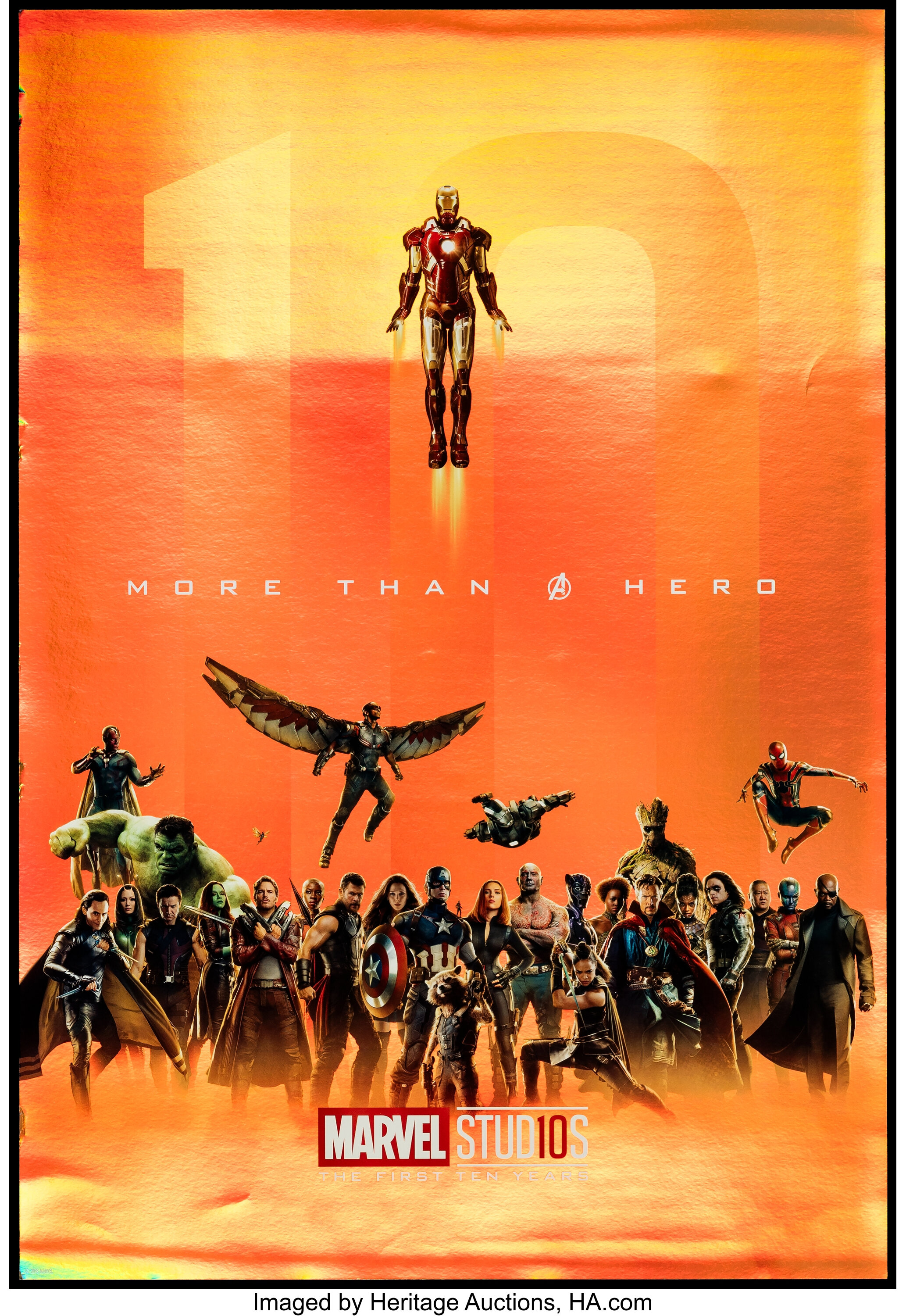 Marvel Studios: The First Ten Years (Marvel, 2018). Rolled, Very | Lot ...