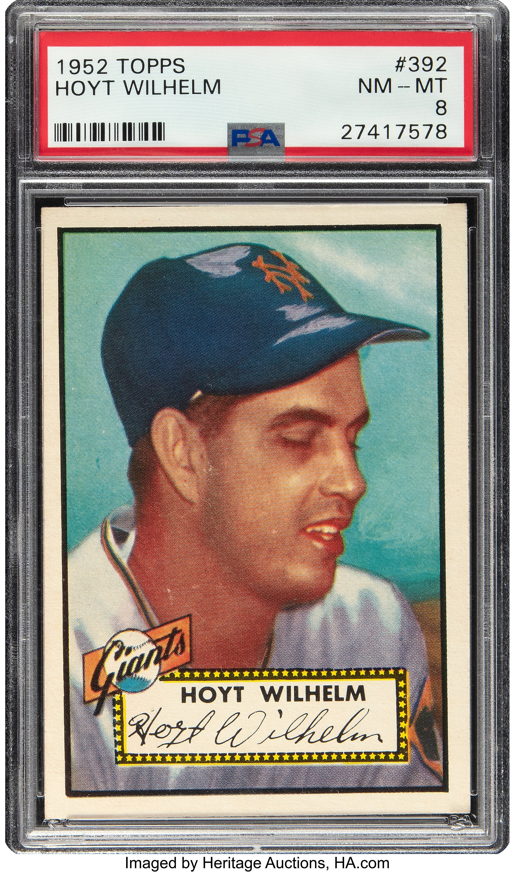 1952 Topps Hoyt Wilhelm Rookie #392 PSA NM-MT 8.... Baseball Cards ...