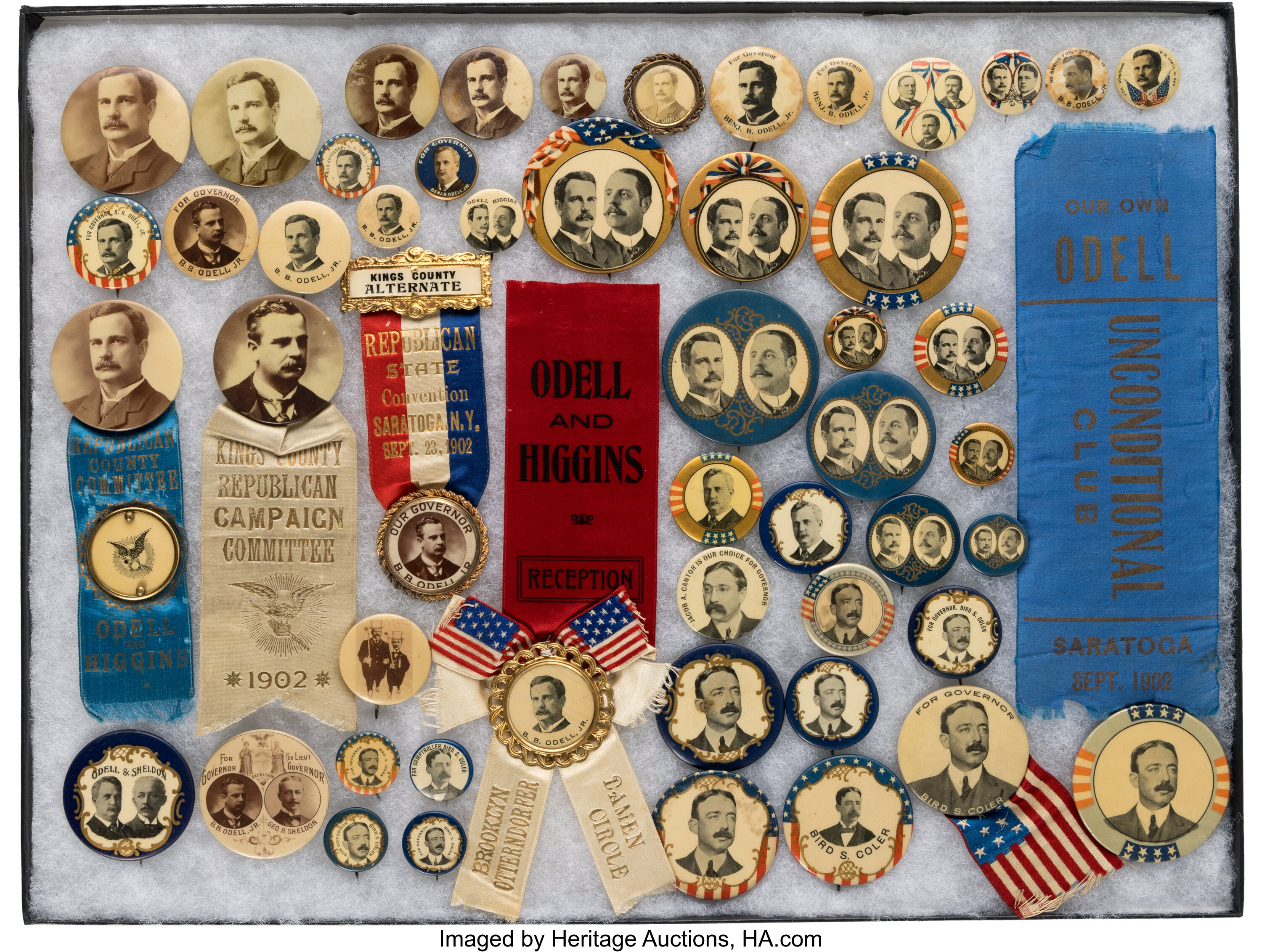 Large Collection of 1902 New York Gubernatorial Campaign Buttons | Lot ...