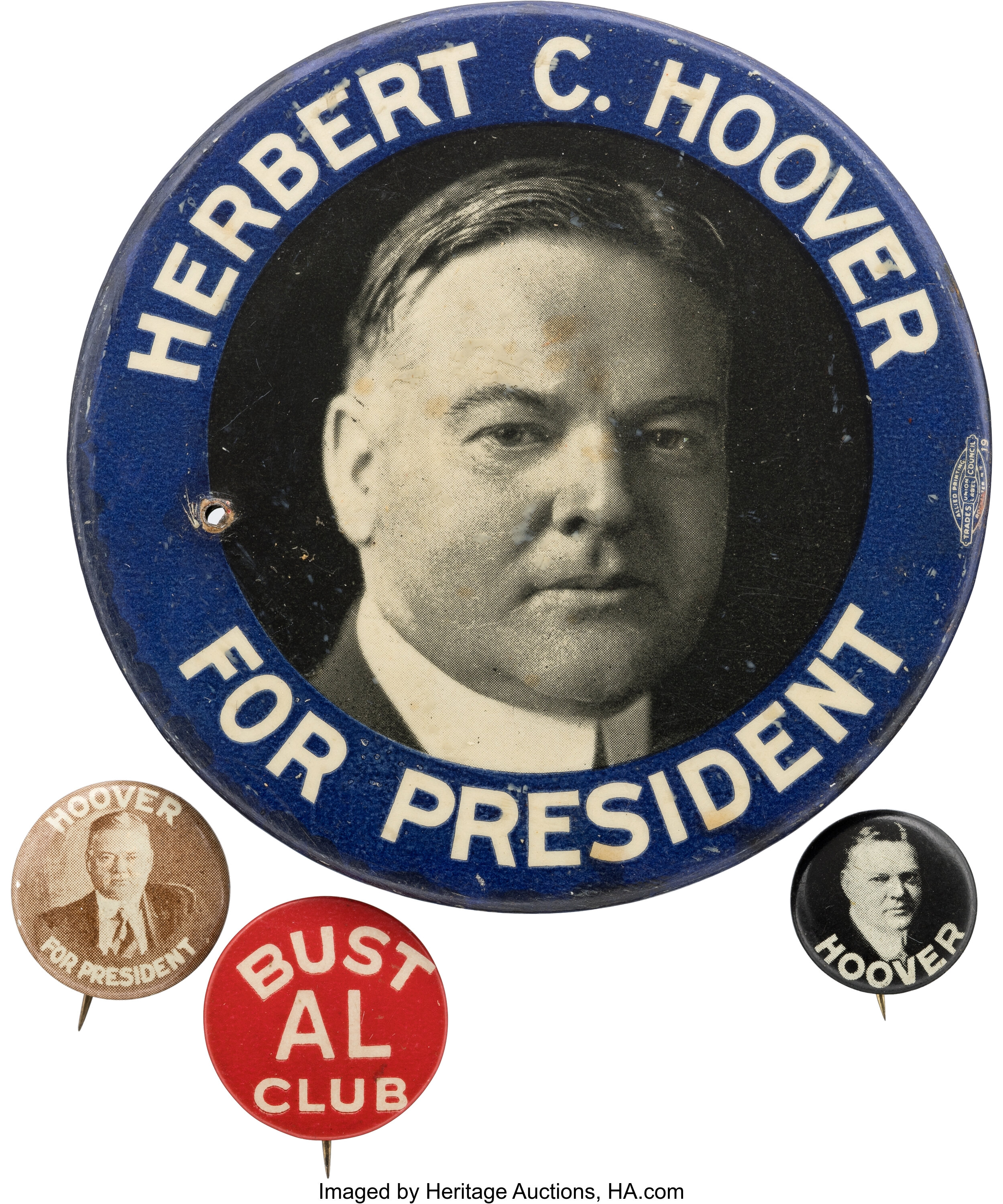 Herbert Hoover: Buttons, Etc.... Political Pinback Buttons | Lot #43399 ...