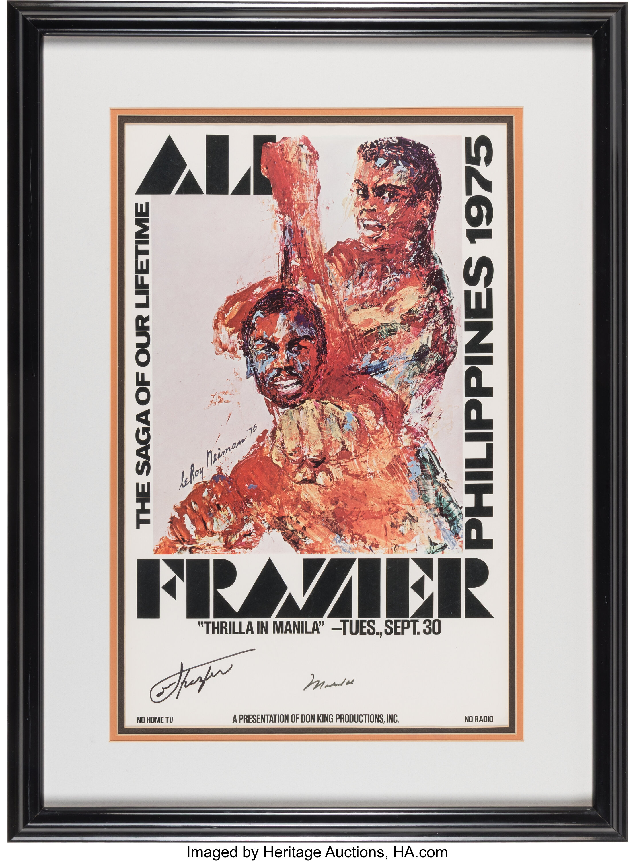 1975 Muhammad Ali vs, Joe Frazier III "Thrill In Manilla" Closed | Lot ...