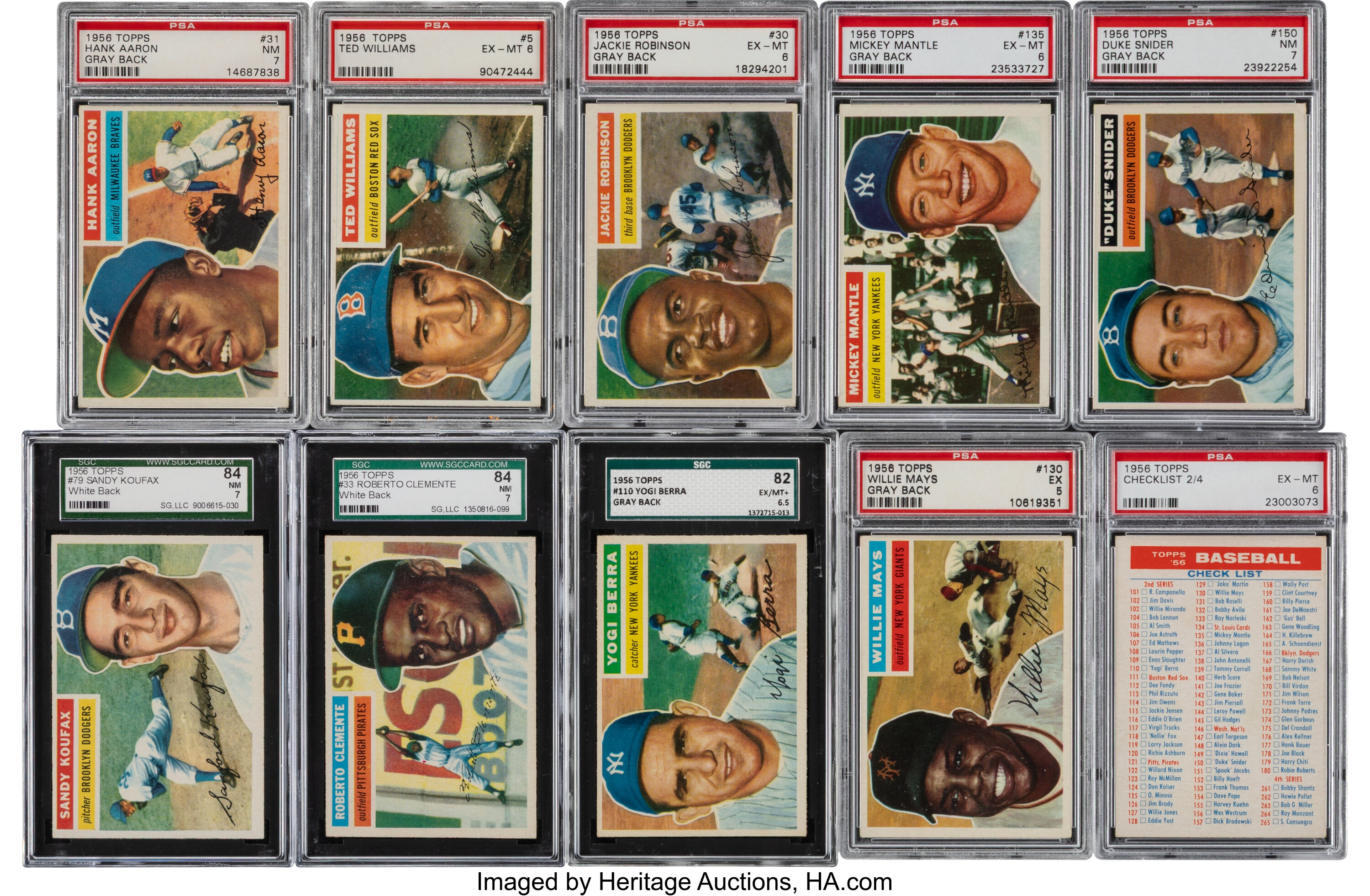 1956 Topps Baseball Complete Set (340). ... Baseball Cards Sets | Lot ...