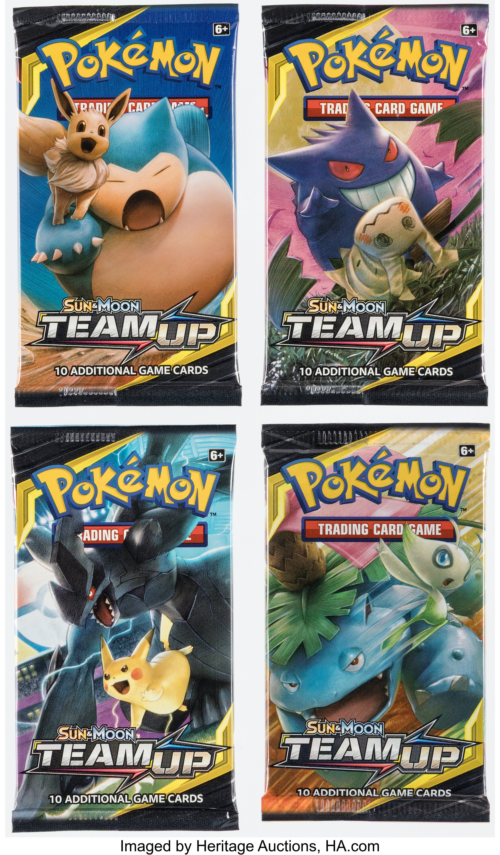 Pokémon Team Up Sealed Booster Packs Group of 4 (The Pokémon | Lot ...