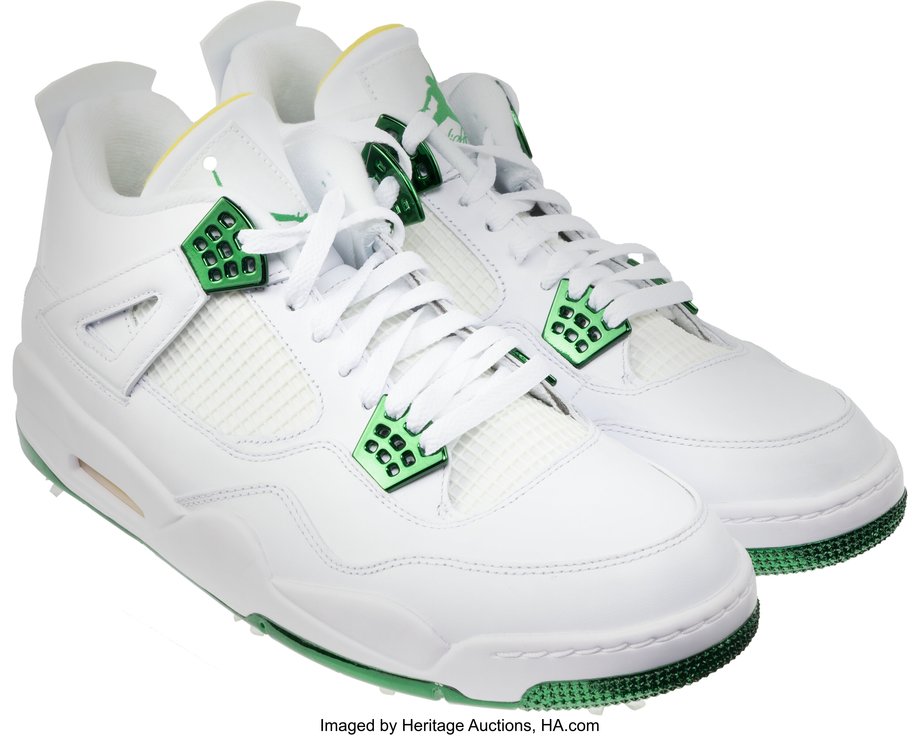 2020 Michael Jordan Owned Air Jordan IV "Green Chrome" Golf | Lot ...