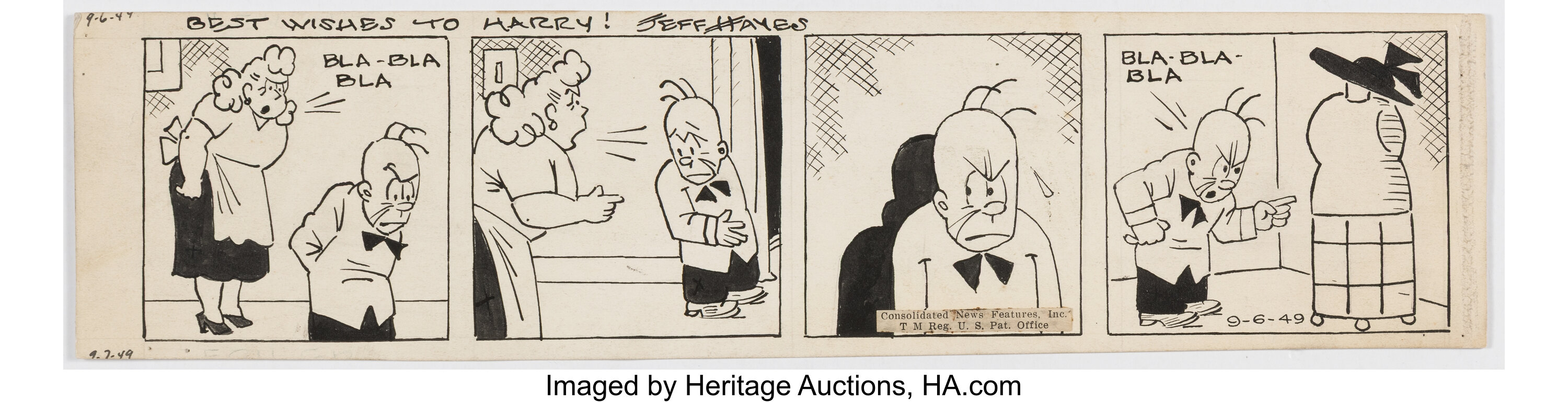 Jeff Hayes Adamson's Adventures Comic Strip Original Art dated | Lot ...