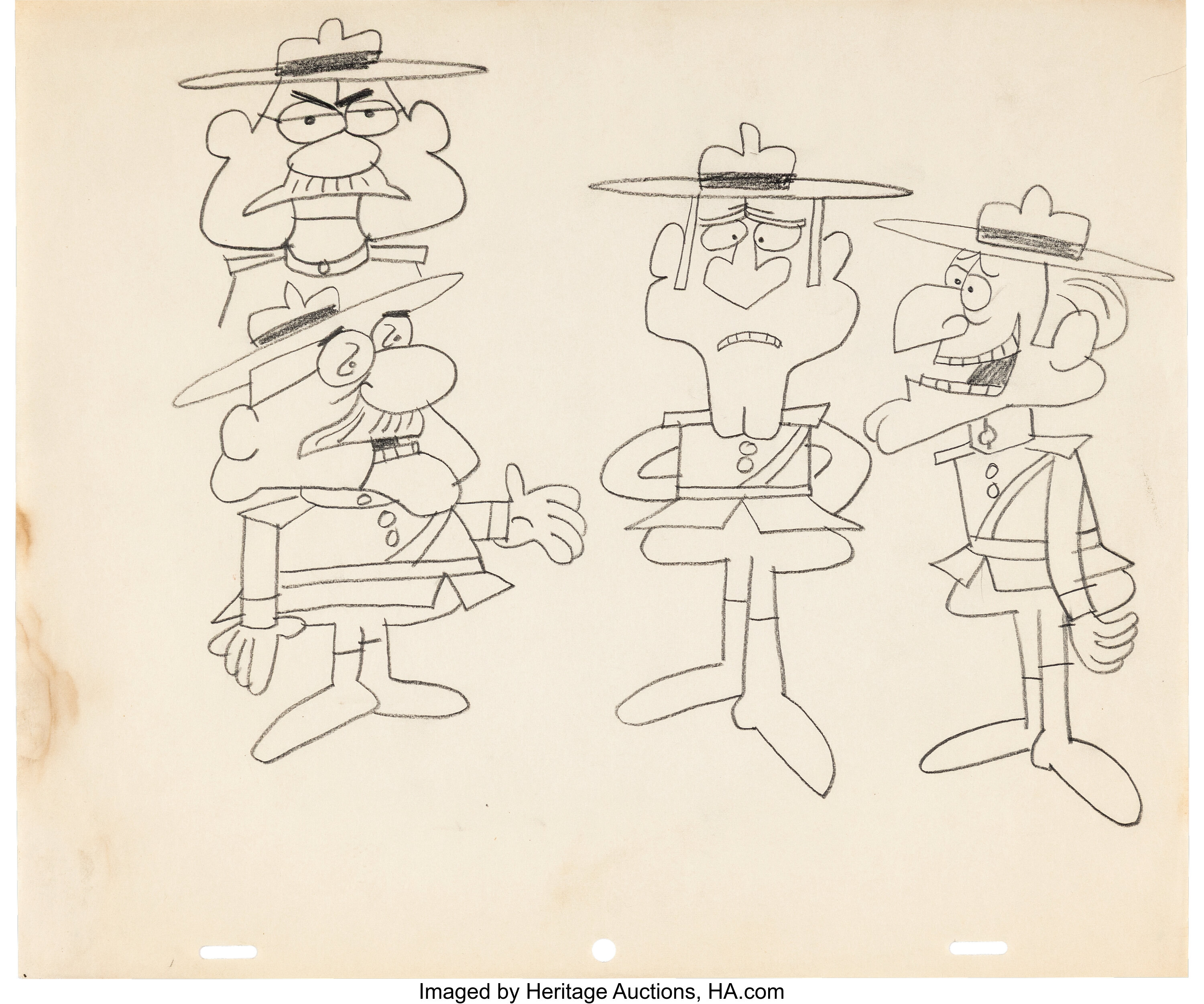 Dudley Do-Right, Inspector Fenwick, and Snidely Whiplash Character ...