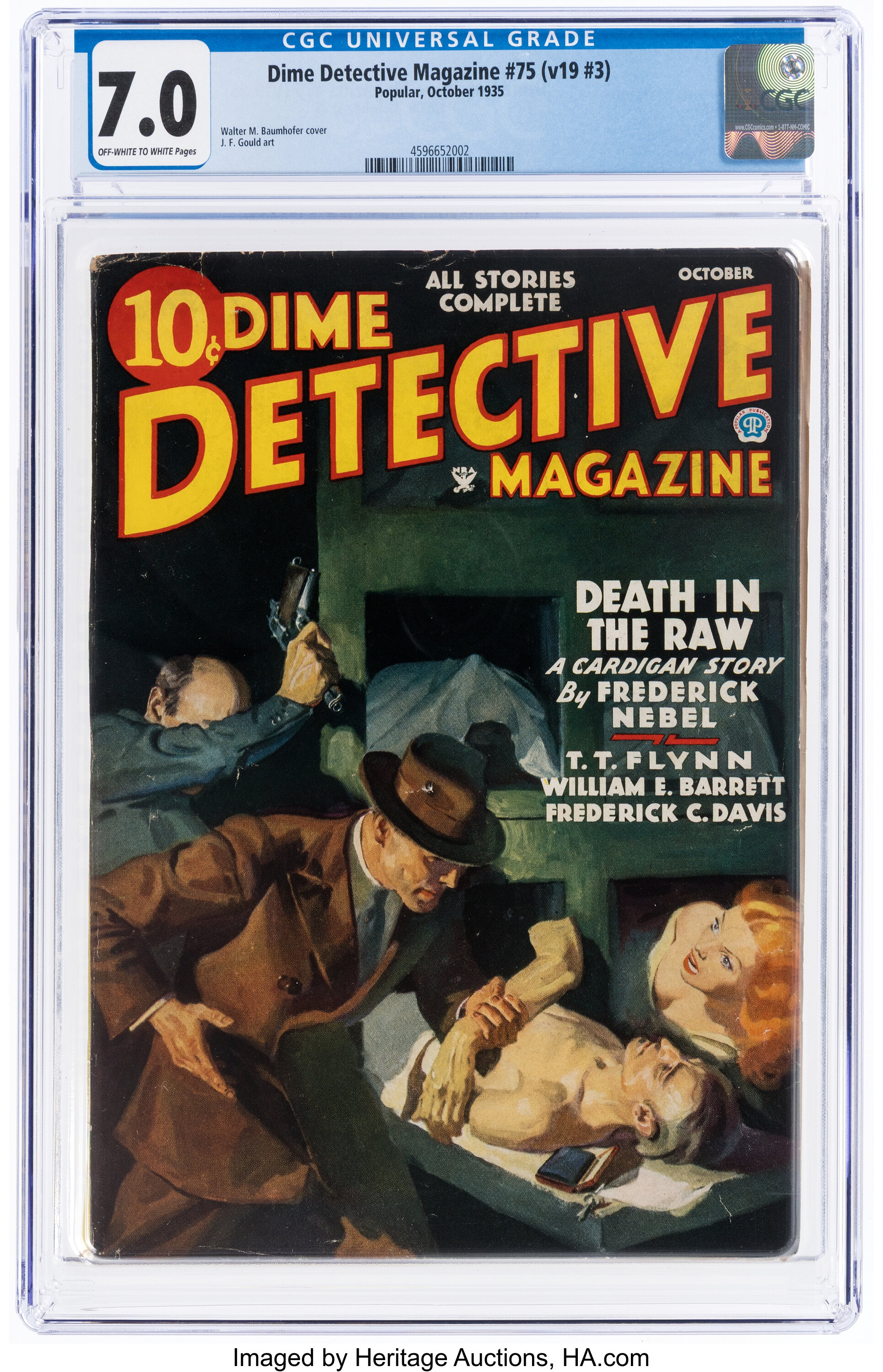 Dime Detective Magazine #75 October 1935 (Popular) CGC FN/VF 7.0 | Lot ...