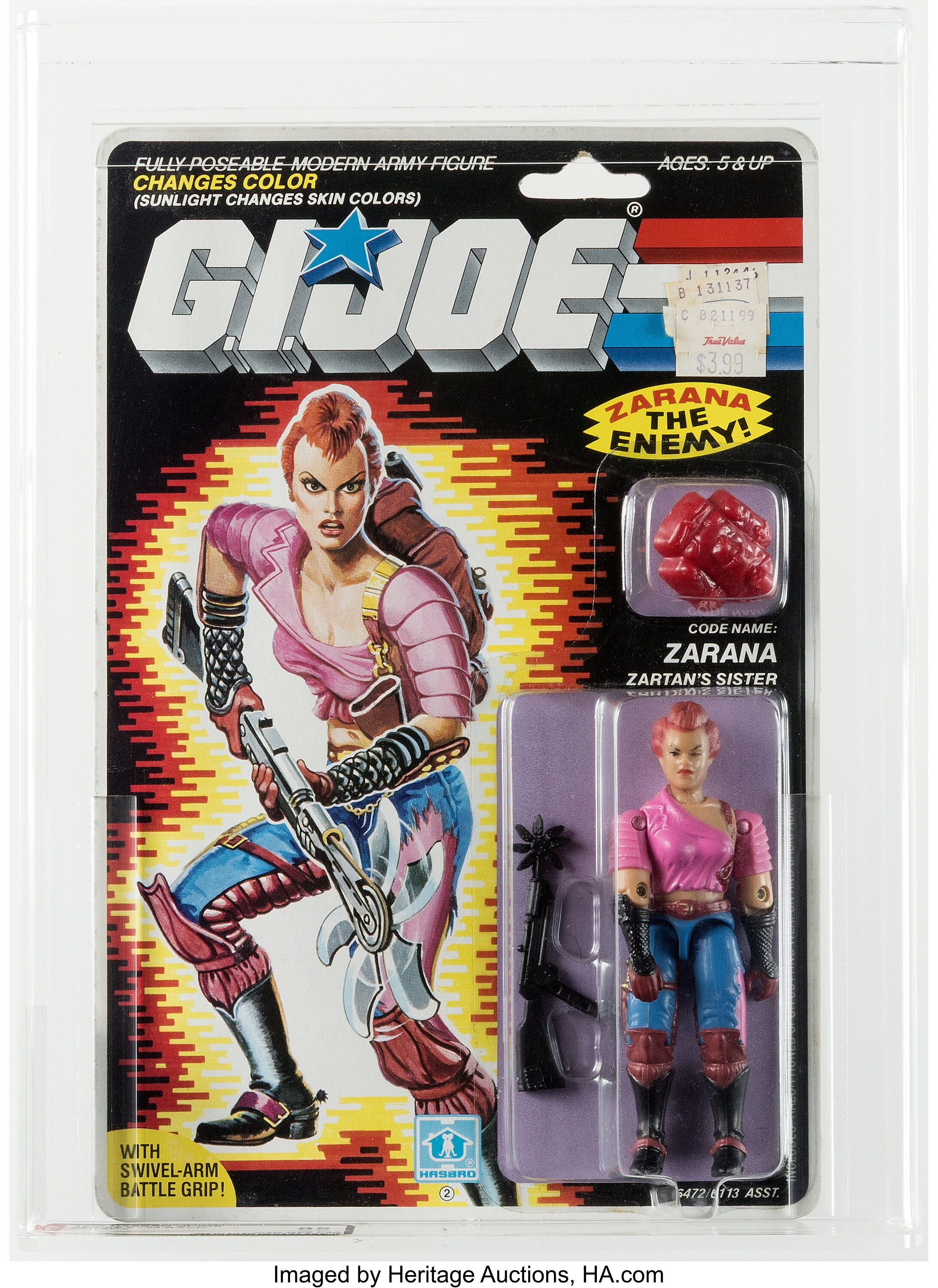 G.I. Joe Zarana No Earrings AFA 85 ** 2nd Highest Grade, Only 4 | Lot ...
