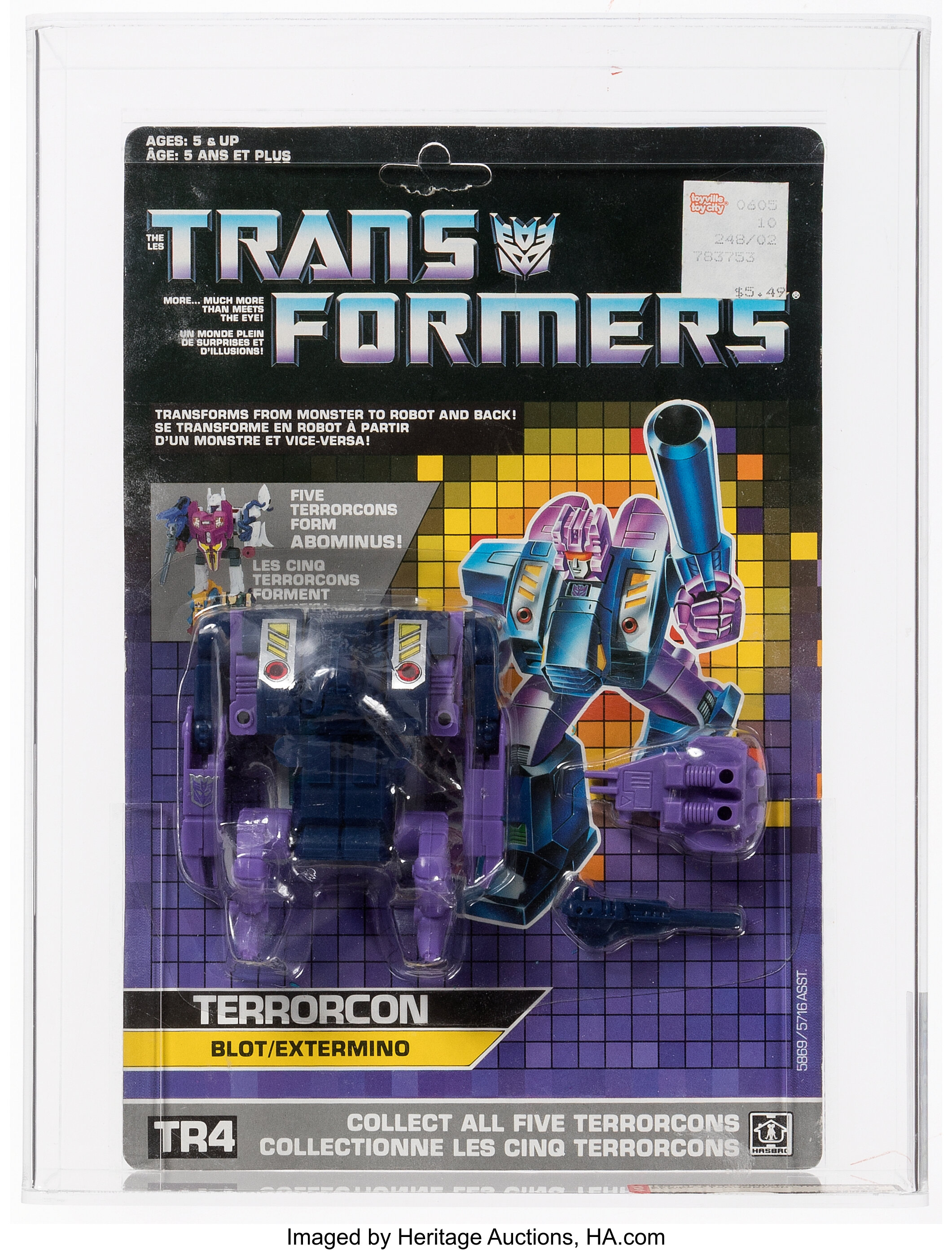 Transformers G1 Terrorcon Blot AFA 80 ** POP 1, Highest Grade ** | Lot ...