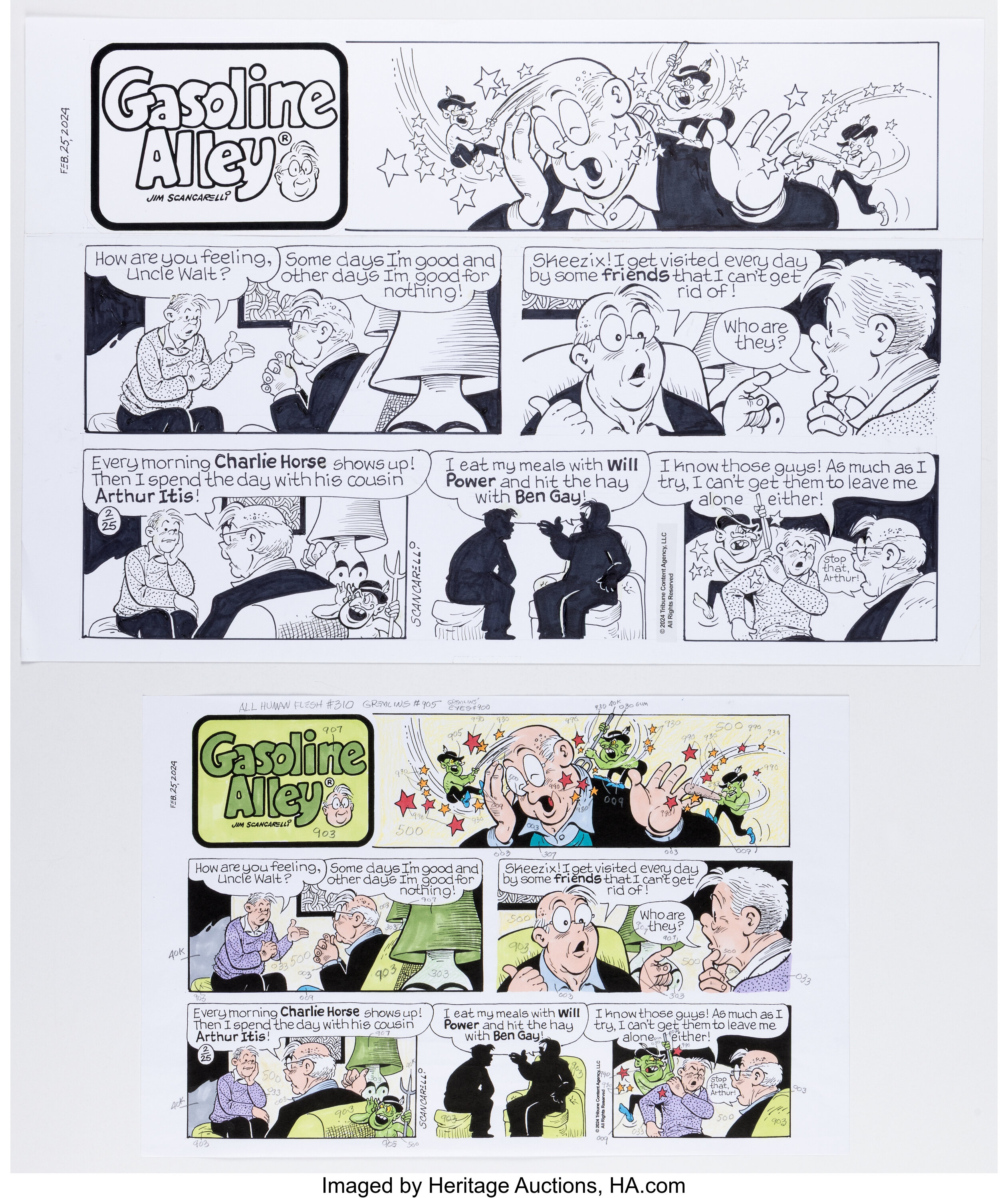 Jim Scancarelli Gasoline Alley Sunday Comic Strip Original Art | Lot ...
